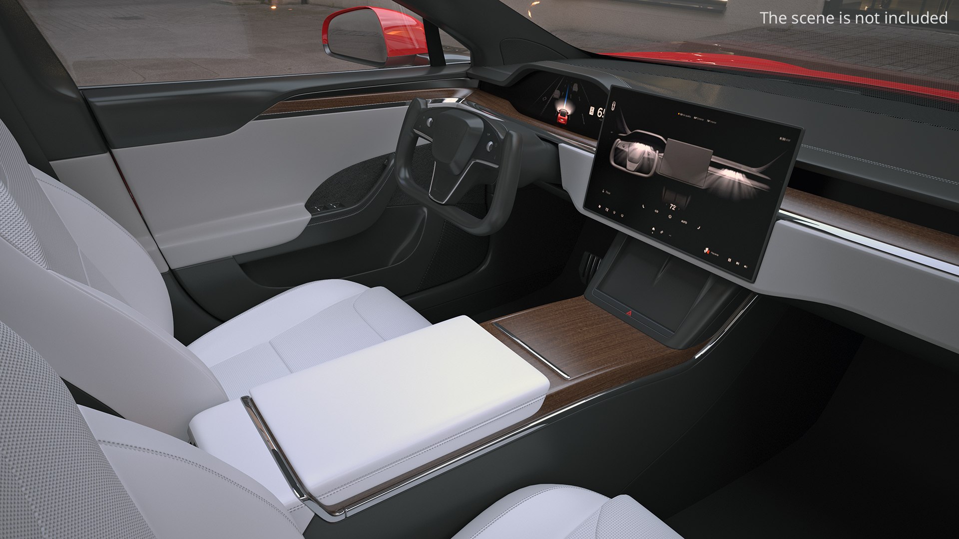 3D Tesla Model S Electric Sedan Red Rigged For Maya - TurboSquid 2516268