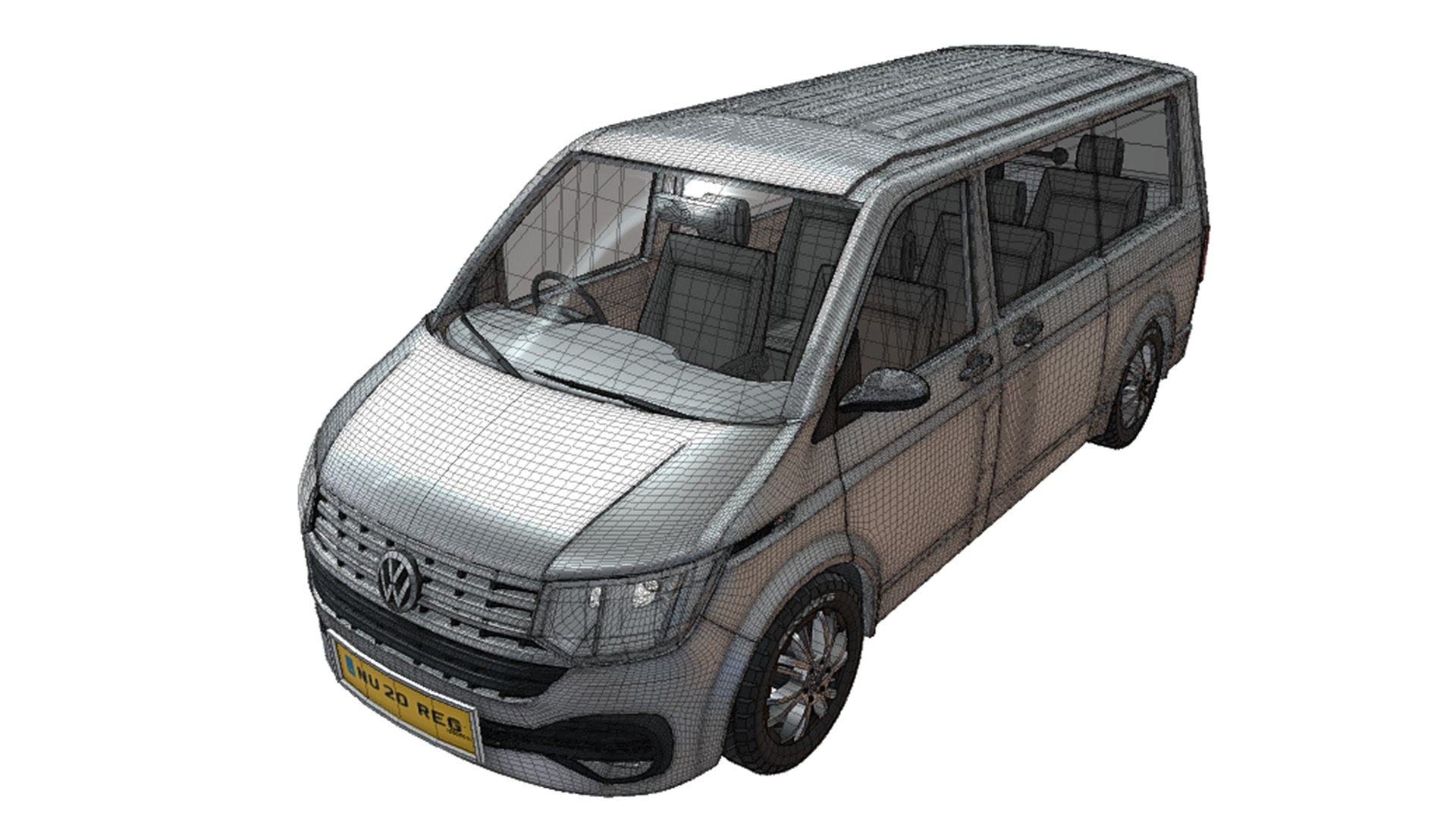 3D Volkswagen-transporter-t6 Model - TurboSquid 2149830