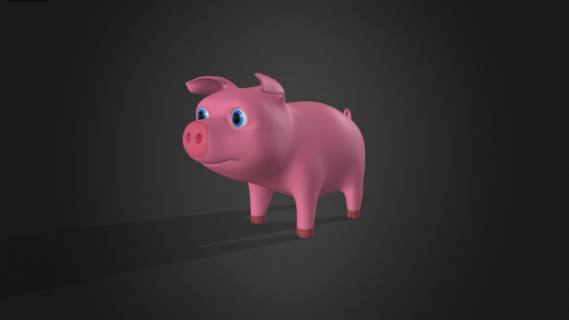 3D Asset - Cartoons - Animal - Pink Pig Rigged - TurboSquid 2171926