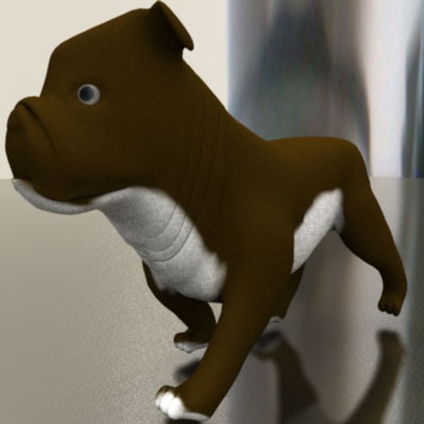 dog 3d obj