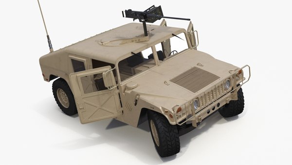 Modello 3D Humvee militare con mitragliatrice montata - TurboSquid 2307297