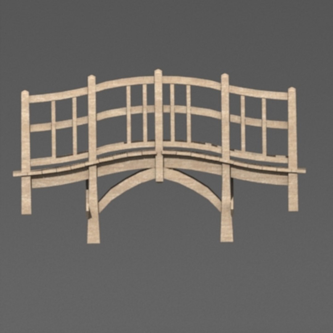 Japanese Style Bridge 3d Model