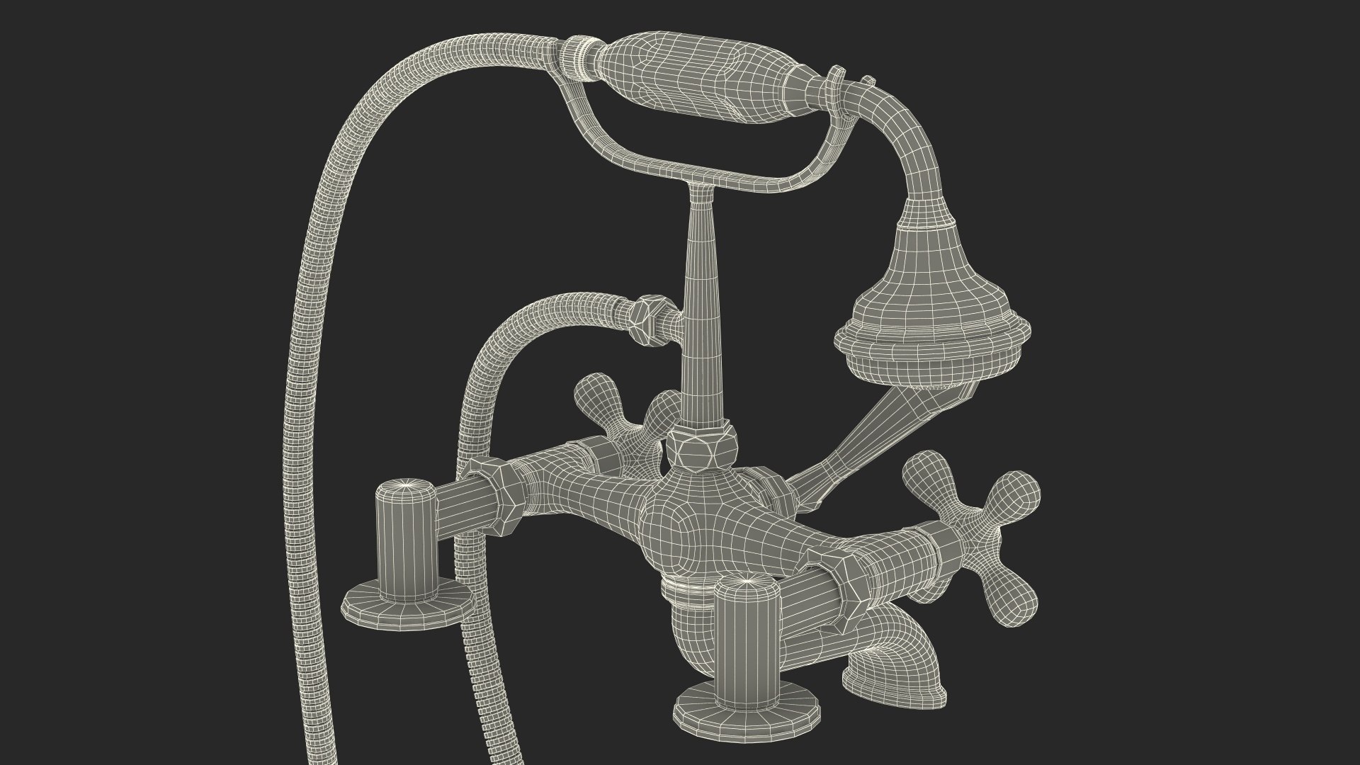 Classic Bath Shower Mixer 3D model - TurboSquid 2089558