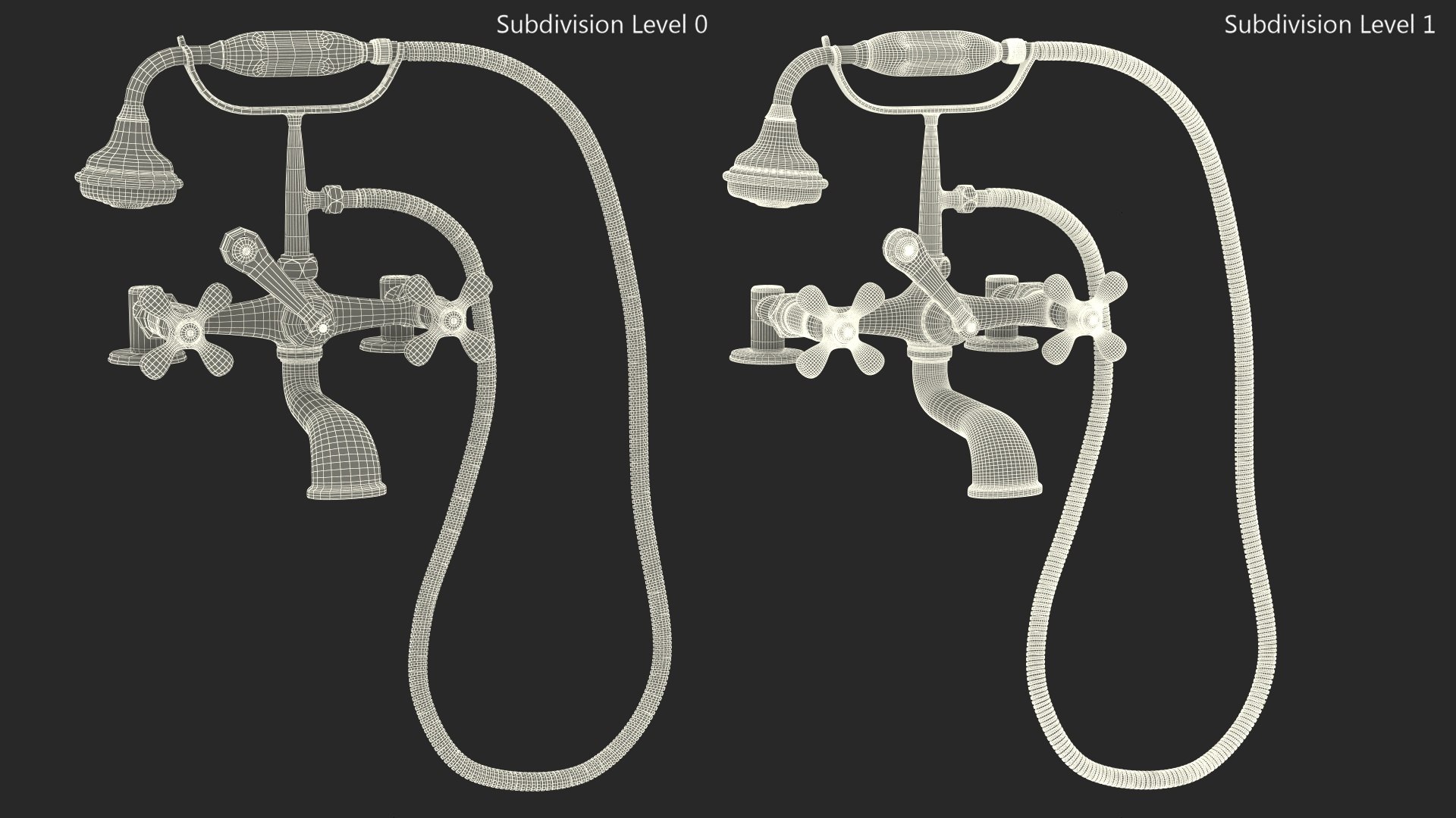 Classic Bath Shower Mixer 3D Model - TurboSquid 2089558