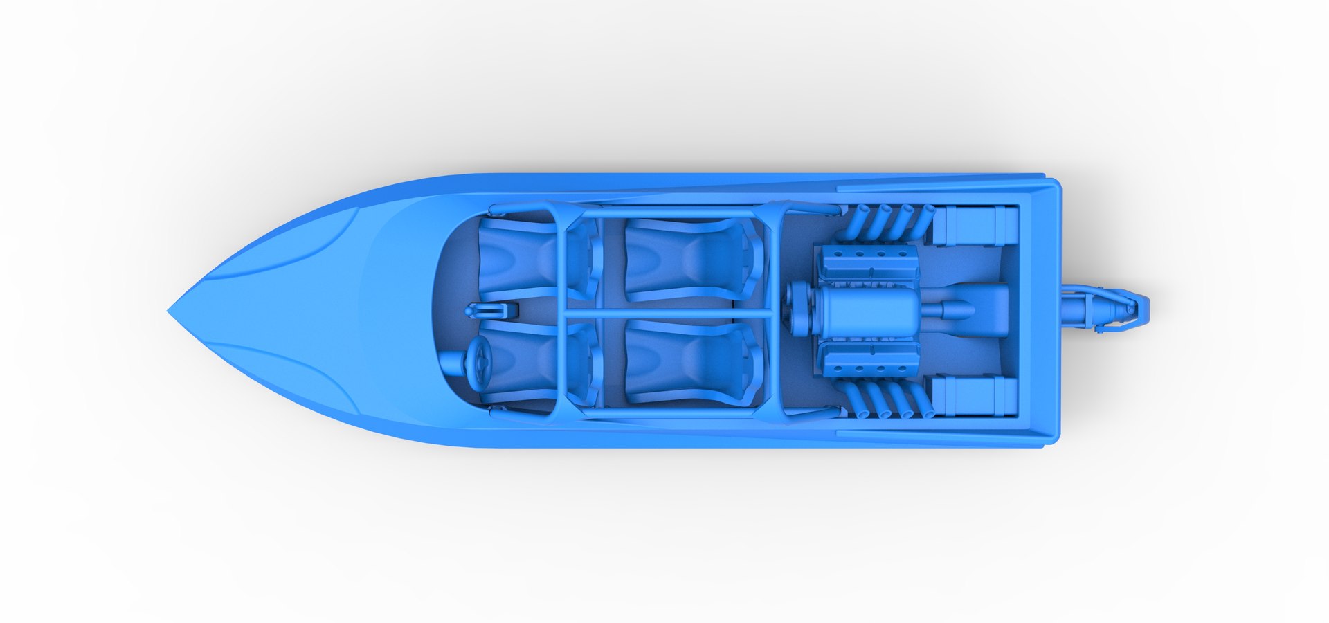 3D Diecast Quad Jet Sprint Boat Scale 1 To 25 Model - TurboSquid 2210729