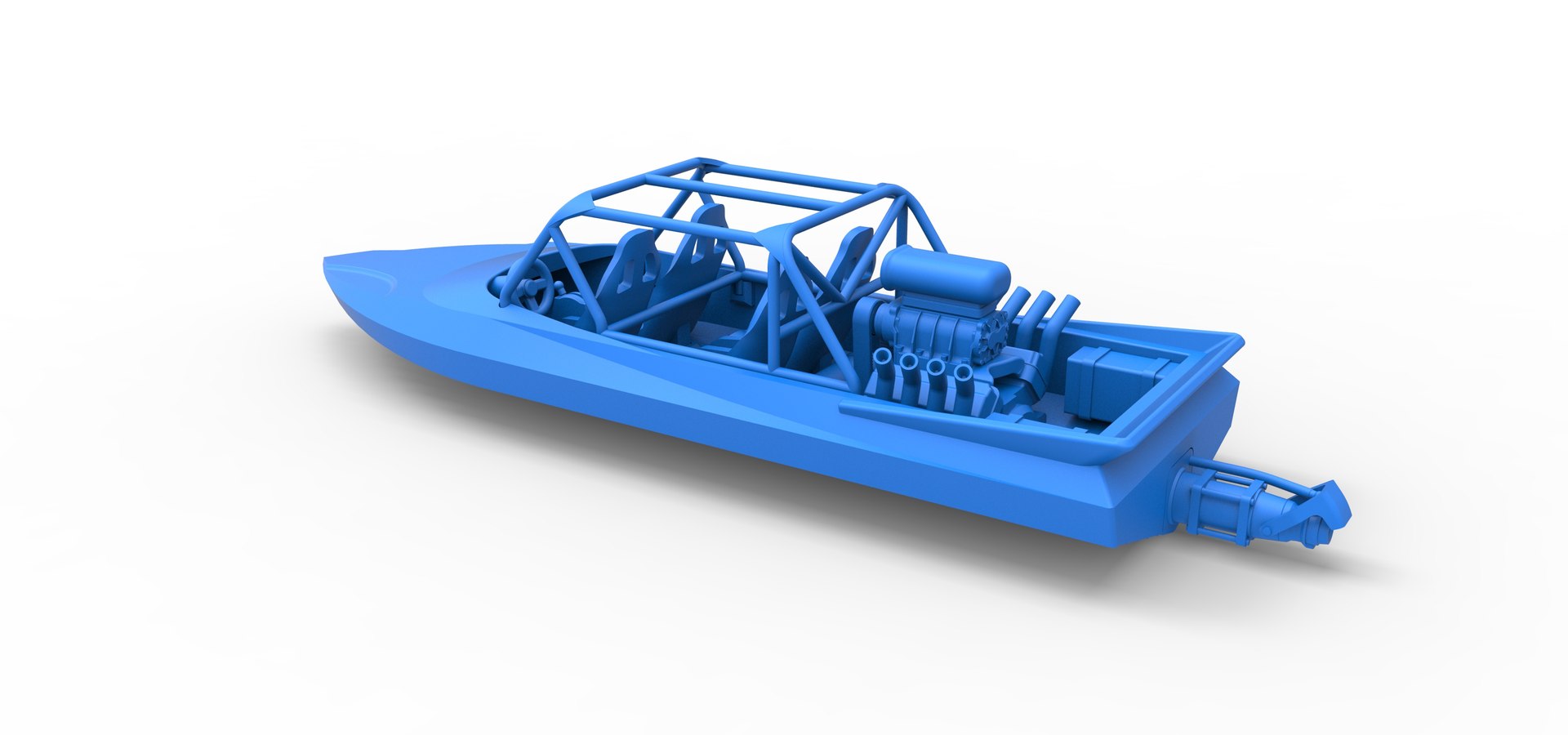 3D Diecast Quad Jet Sprint Boat Scale 1 To 25 Model - TurboSquid 2210729