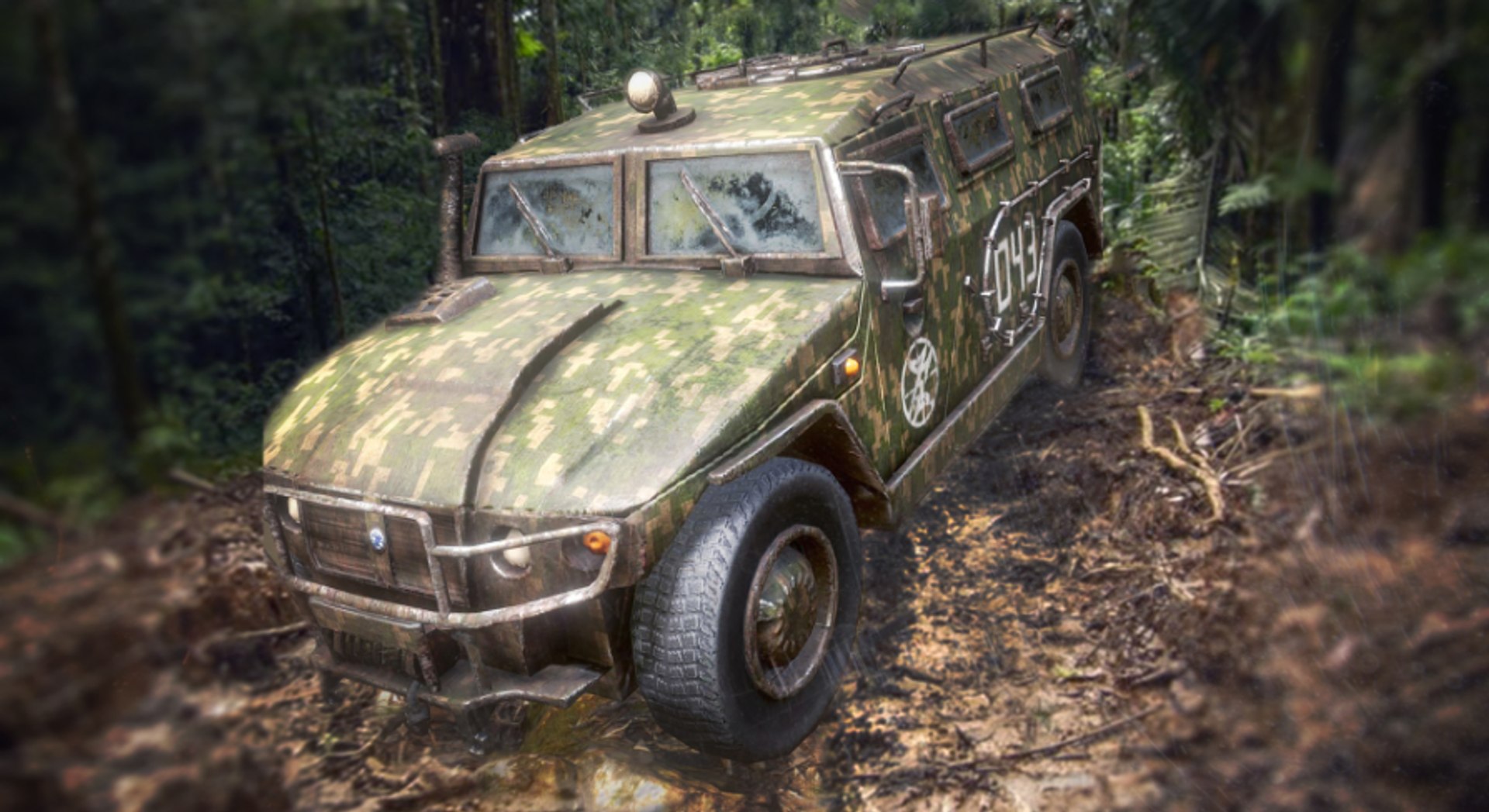 Functional GAZ Tiger Combat Vehicle 6 Versions 3D Model - TurboSquid ...
