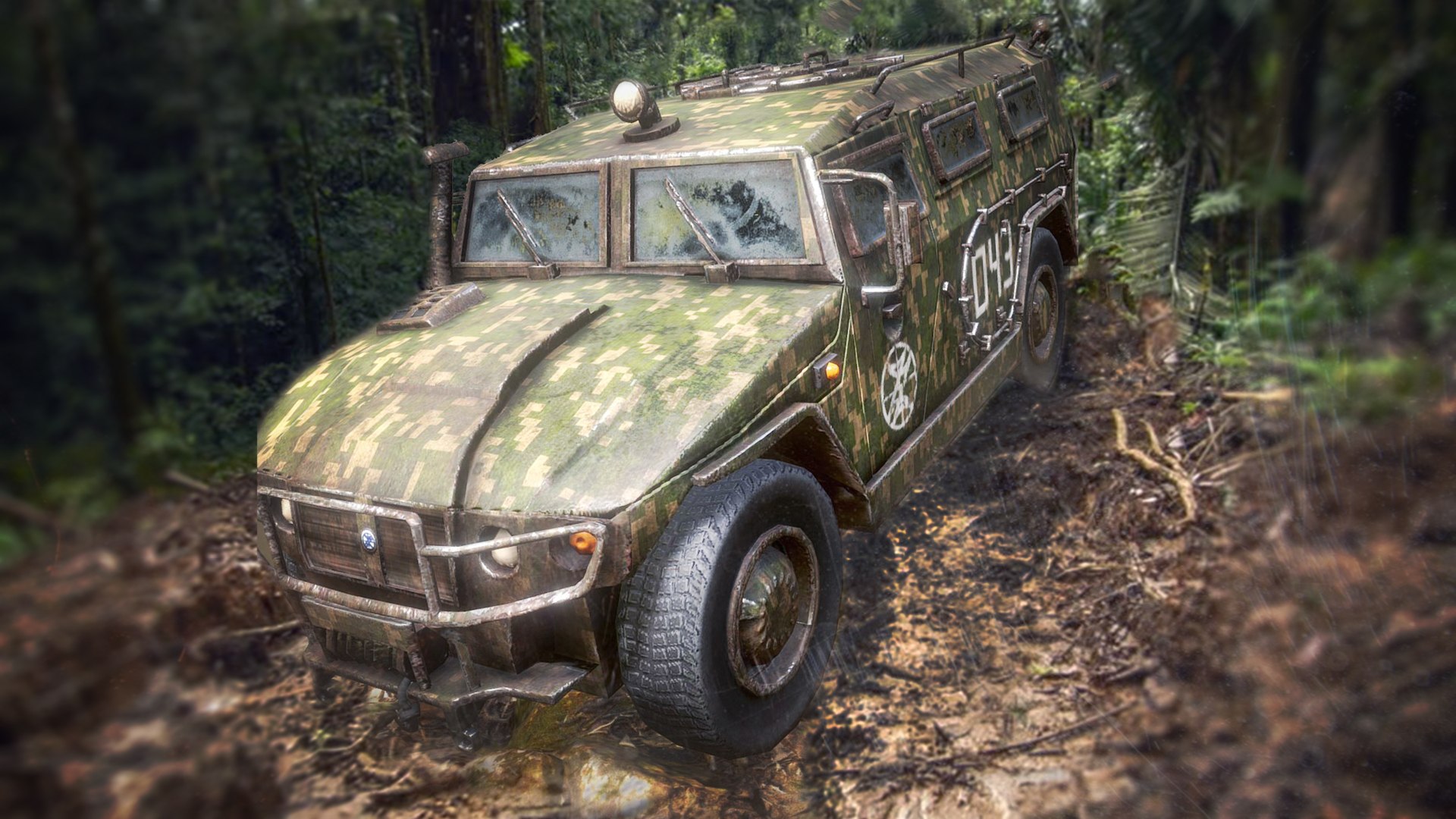 Functional GAZ Tiger Combat Vehicle 6 Versions 3D Model - TurboSquid ...