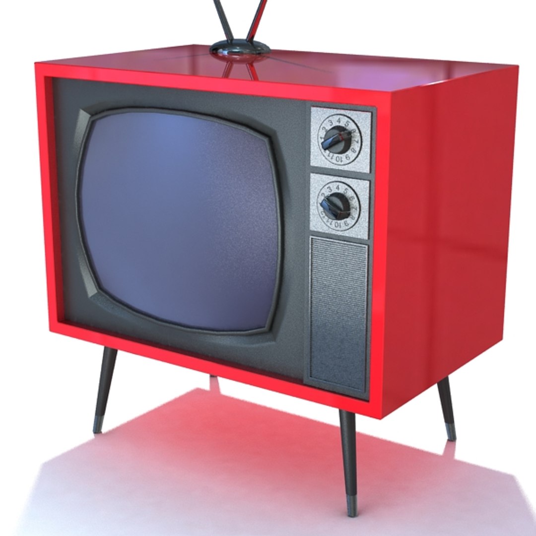 retro tv 3d model