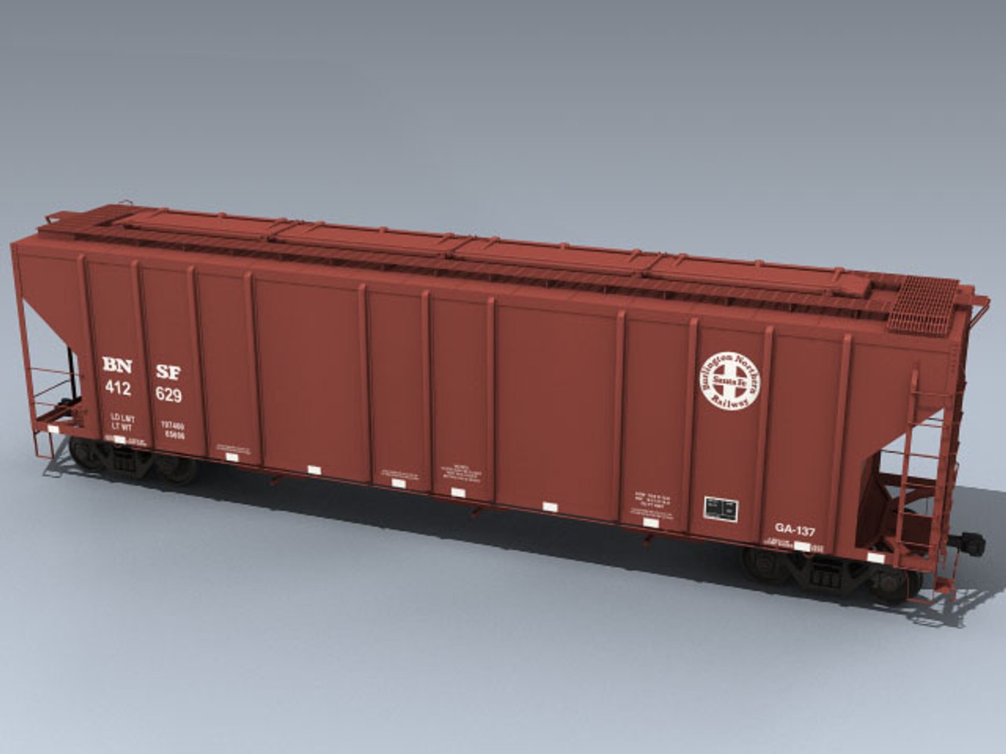 3d Pullman 4427 Covered Hopper