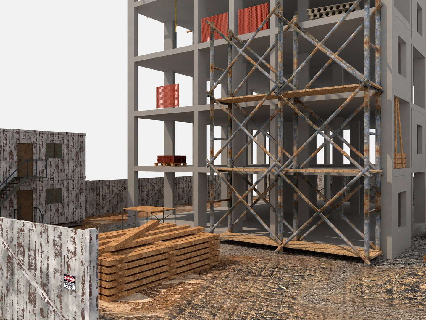 3D Construction Scene - TurboSquid 2130151