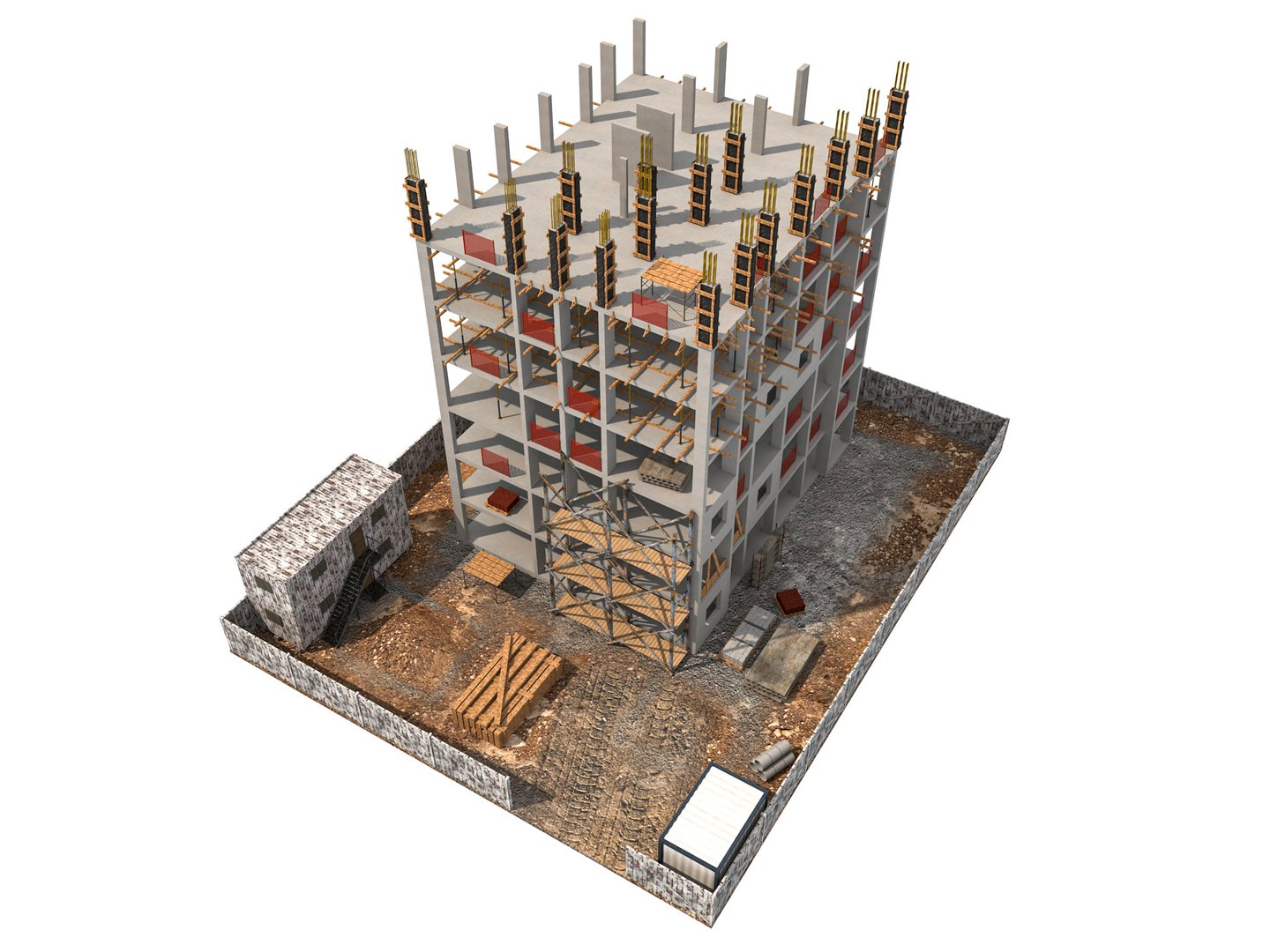 3D Construction Scene - TurboSquid 2130151