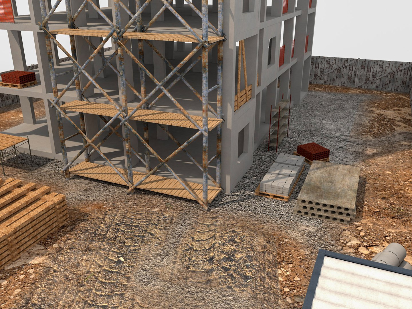3D Construction Scene - TurboSquid 2130151