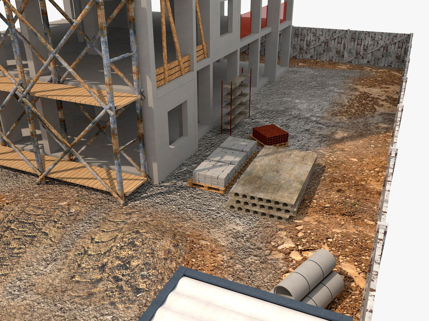 3D Construction Scene - TurboSquid 2130151