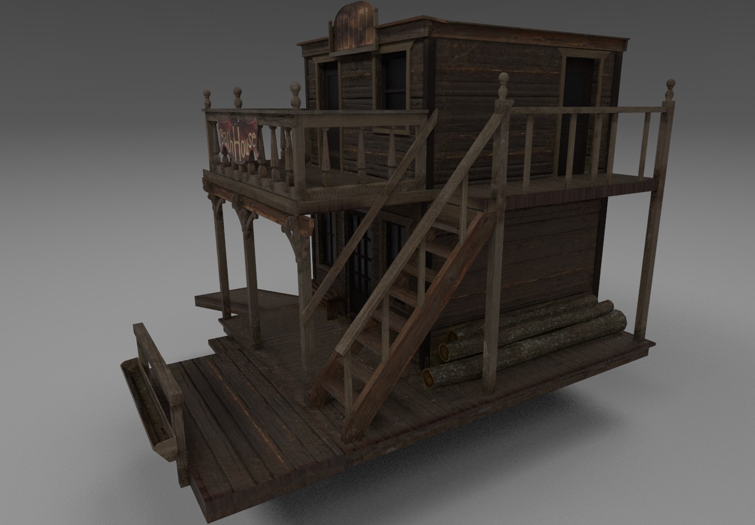 Wild west hotel 3D - TurboSquid 1581977