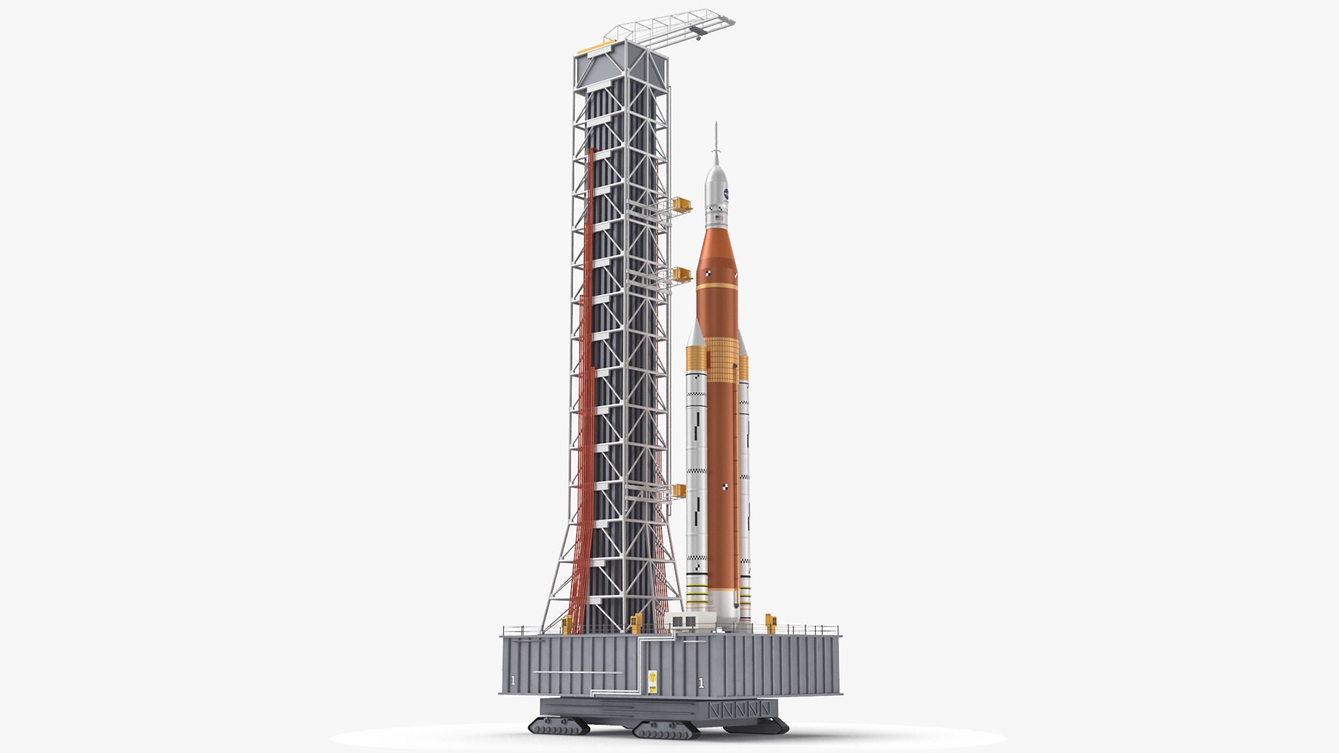 SLS Block 1 On Launcher Base 3D Model - TurboSquid 2281176