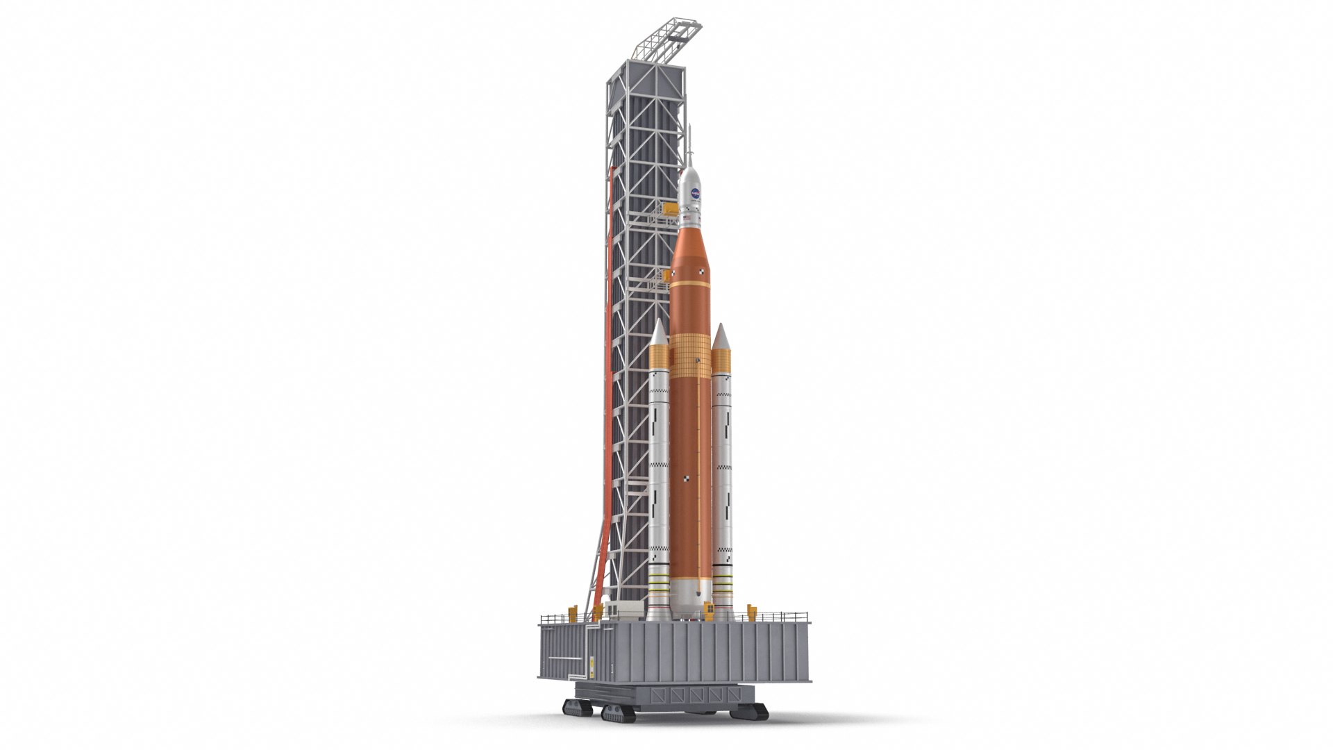 SLS Block 1 On Launcher Base 3D Model - TurboSquid 2281176