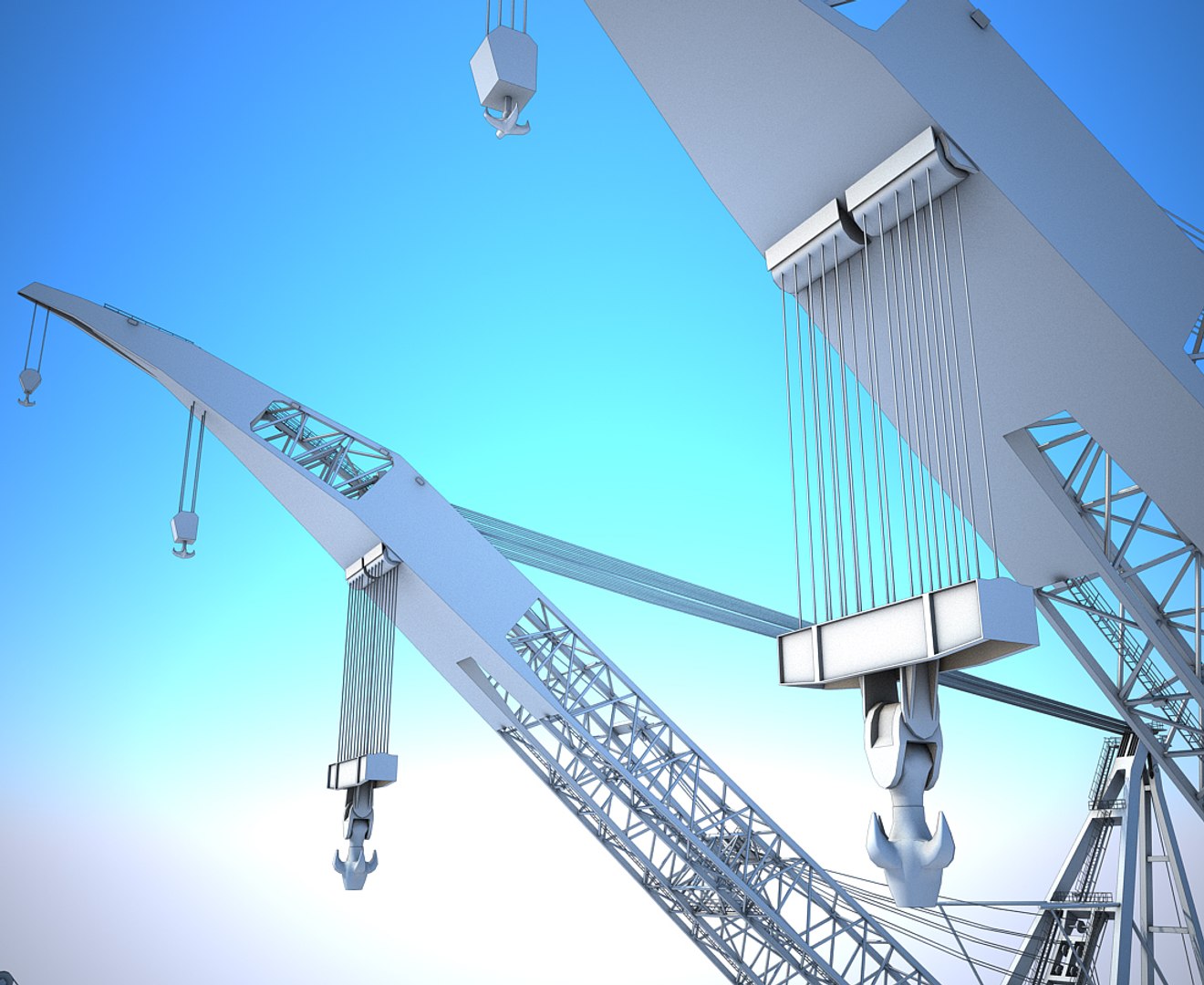 3D dual crane vessel - model - TurboSquid 1404493