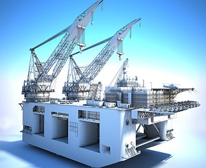 3d Model Dual Crane Vessel Format