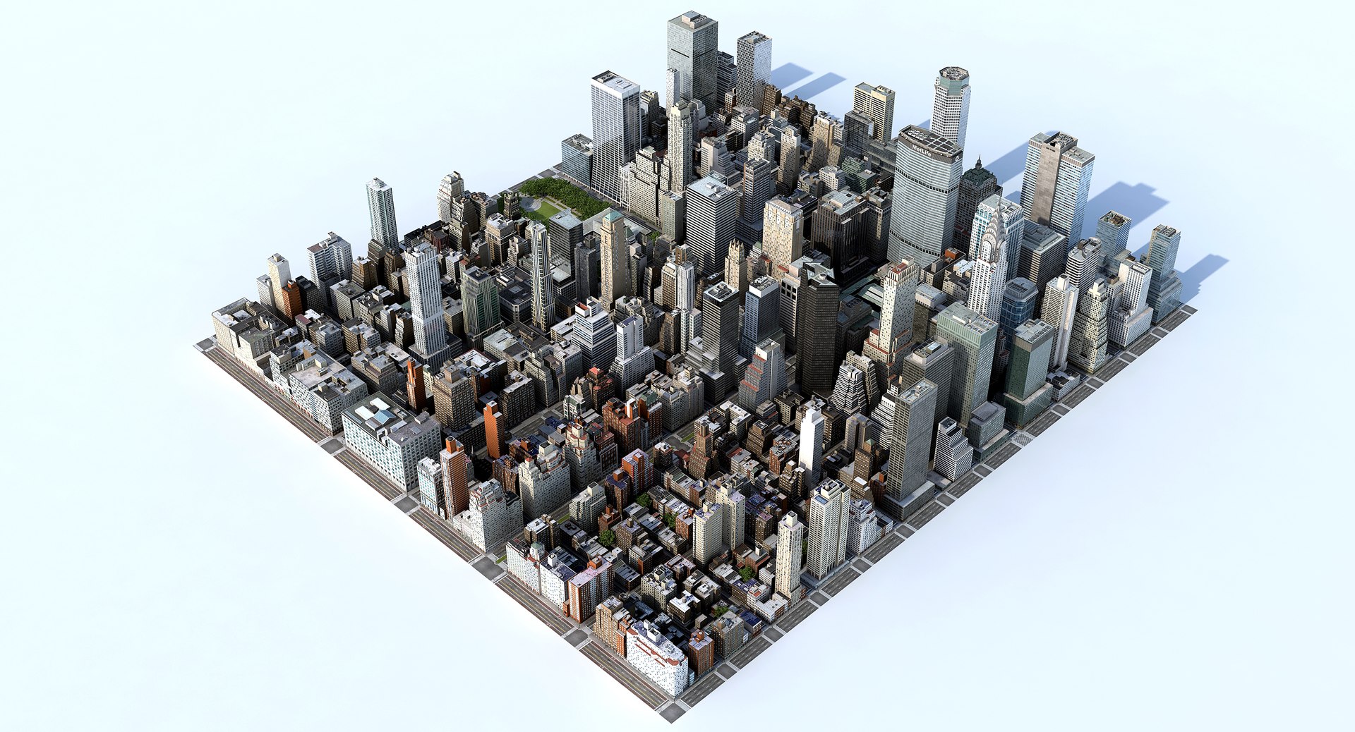 3d Model Manhattan District Block01