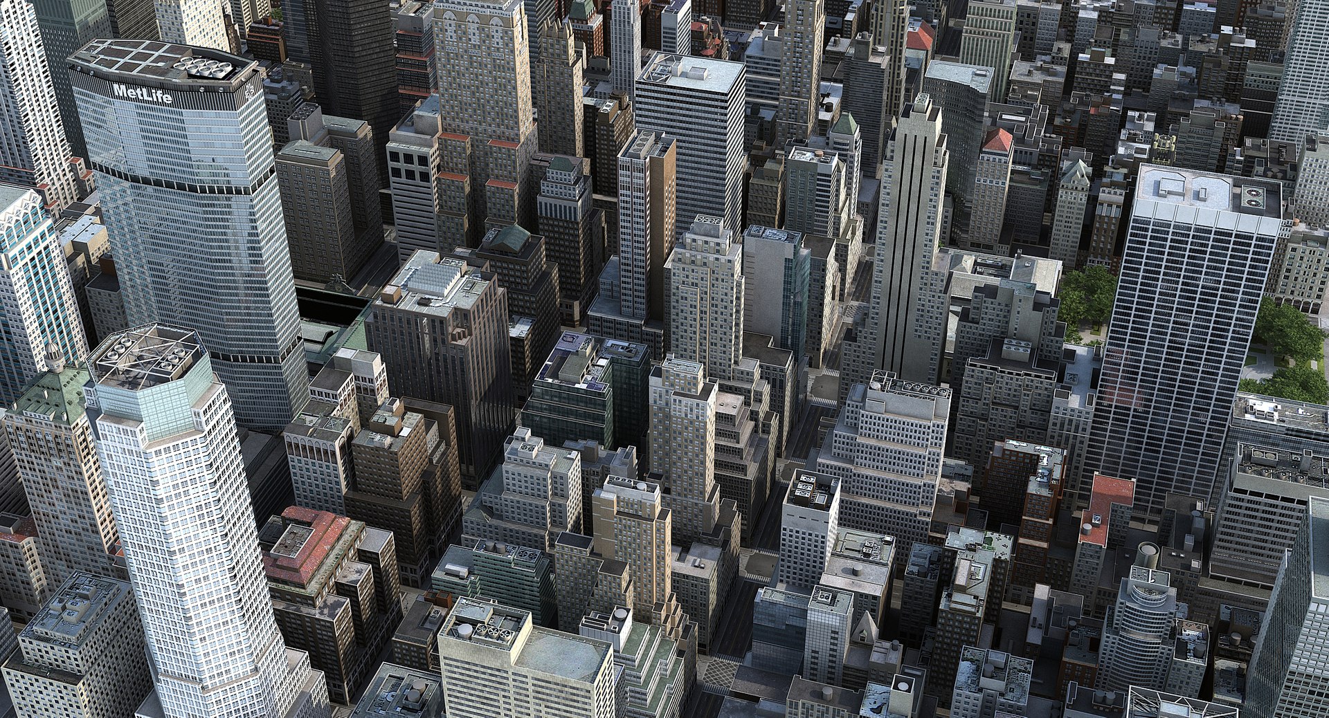 3d Model Manhattan District Block01