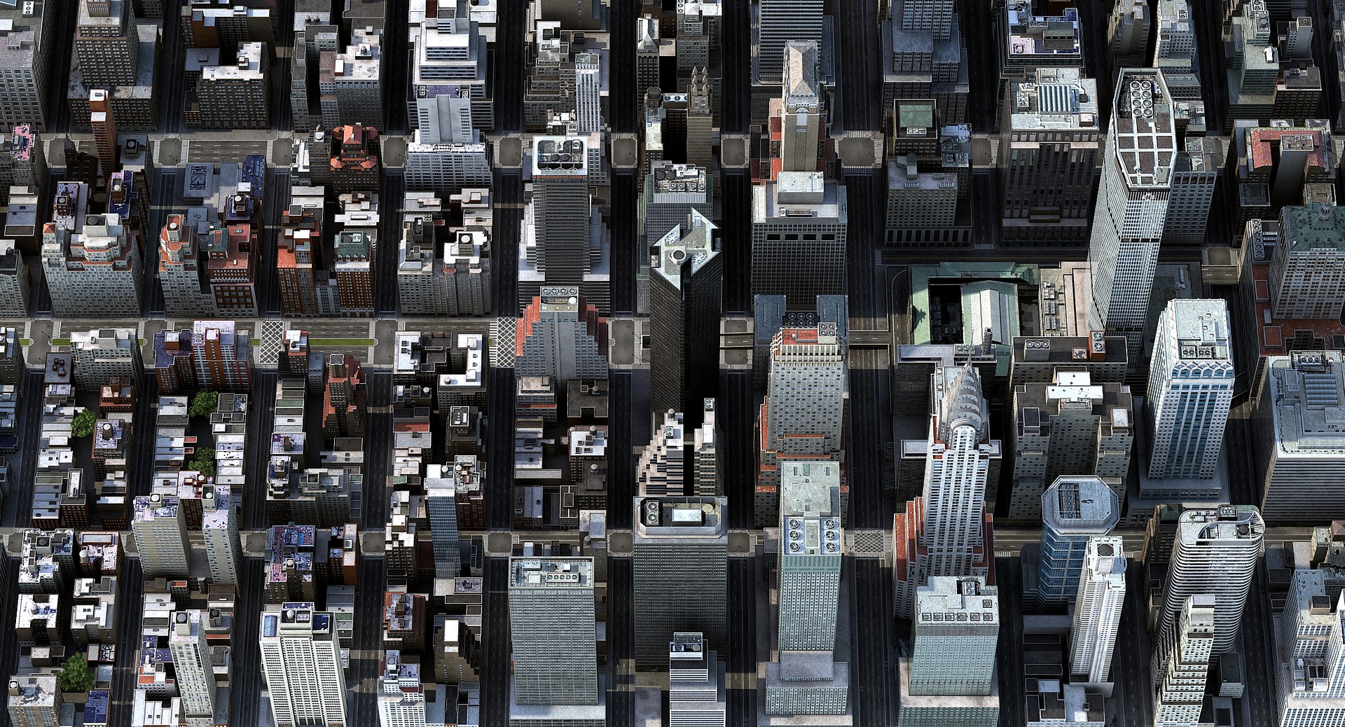 3d Model Manhattan District Block01