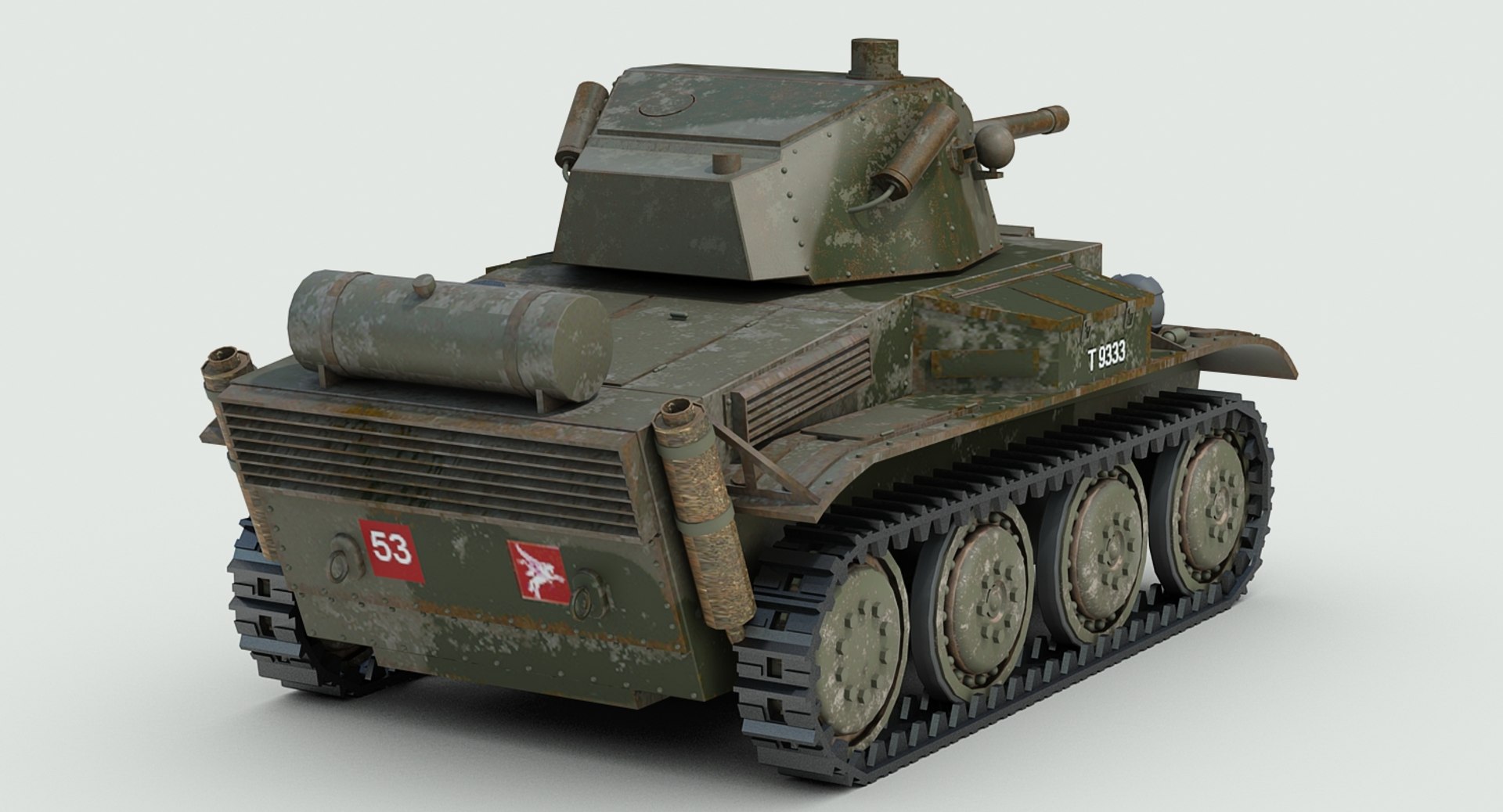 Ww2 17 Tetrarch Light Tank 3ds