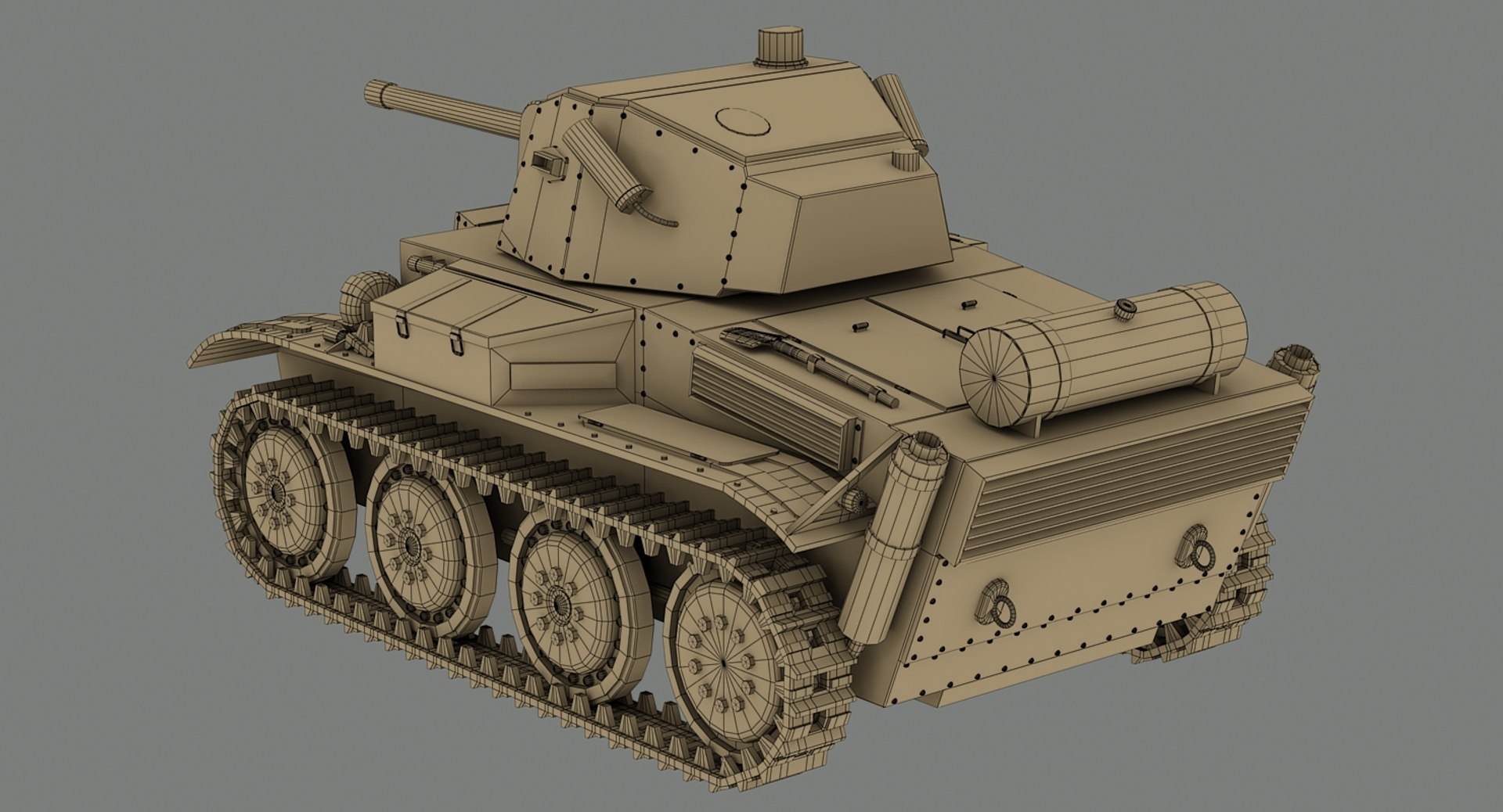 Ww2 17 Tetrarch Light Tank 3ds