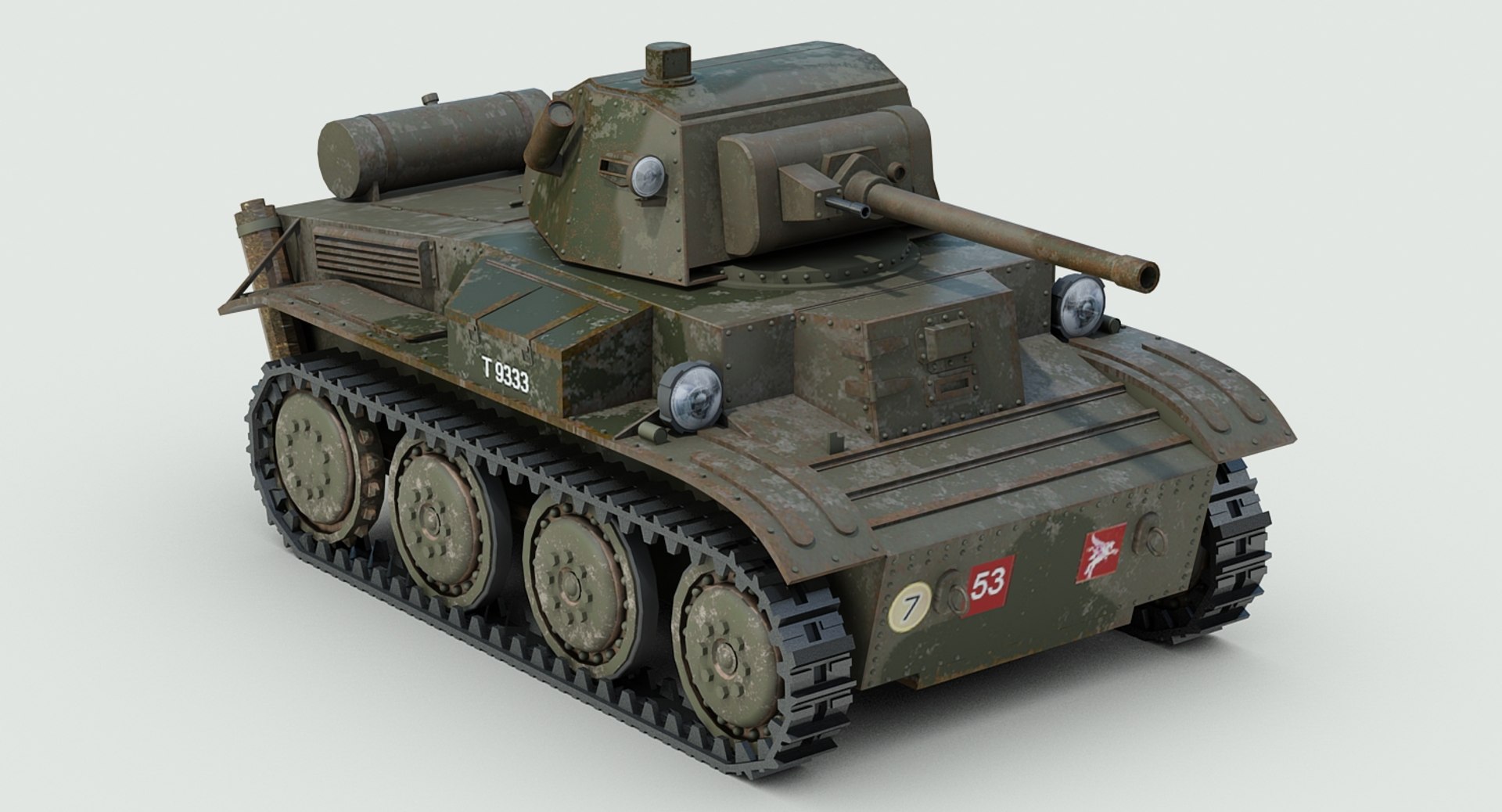 Ww2 17 Tetrarch Light Tank 3ds