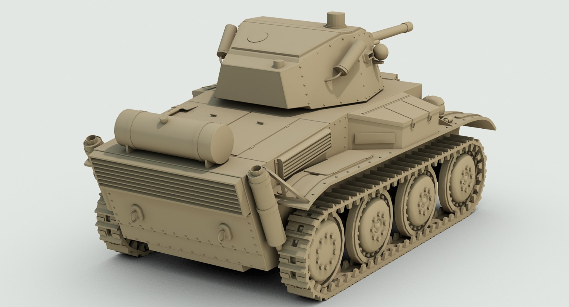 Ww2 17 Tetrarch Light Tank 3ds