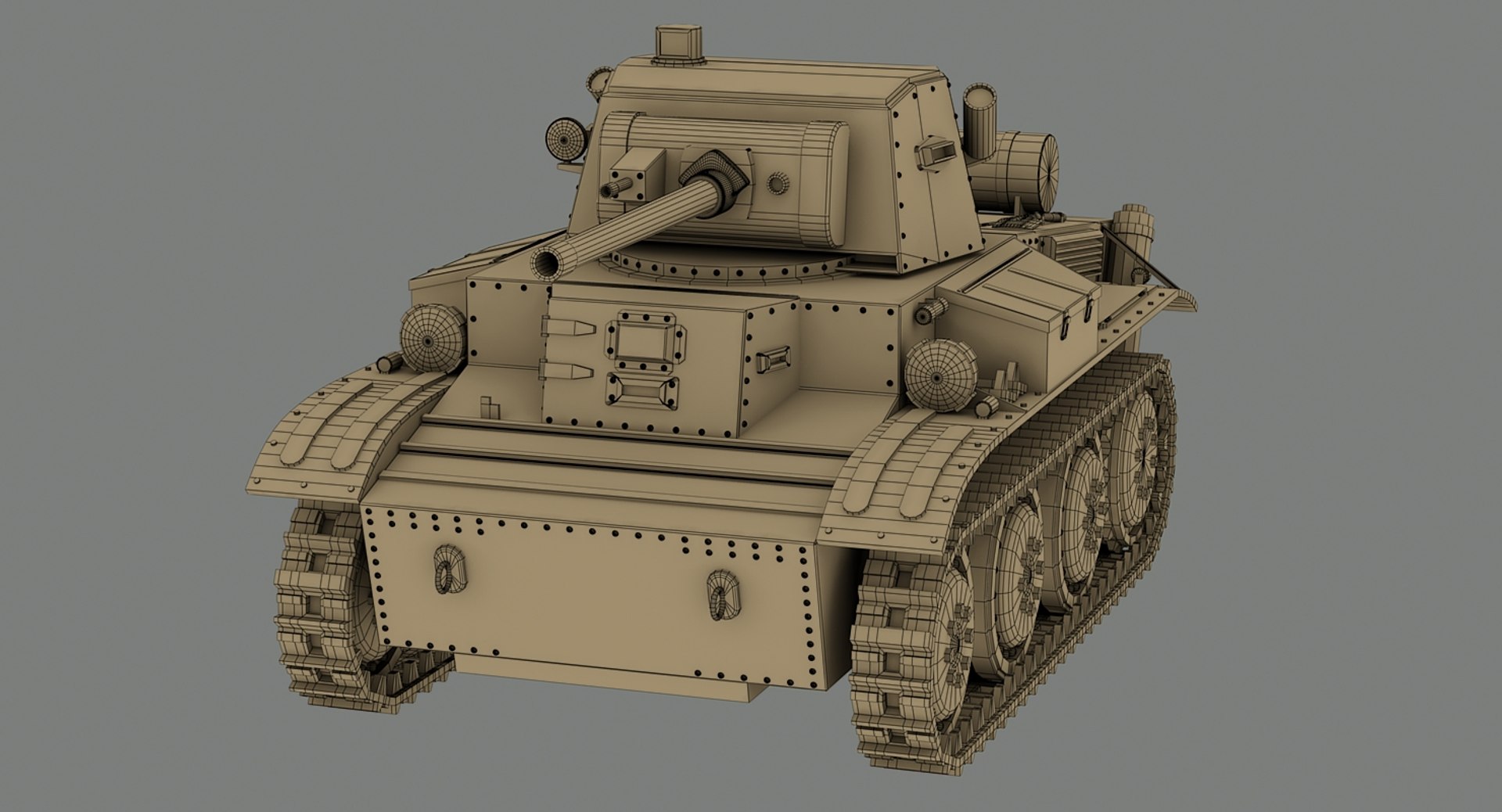 Ww2 17 Tetrarch Light Tank 3ds