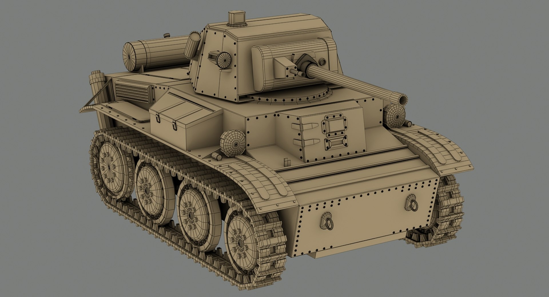 Ww2 17 Tetrarch Light Tank 3ds