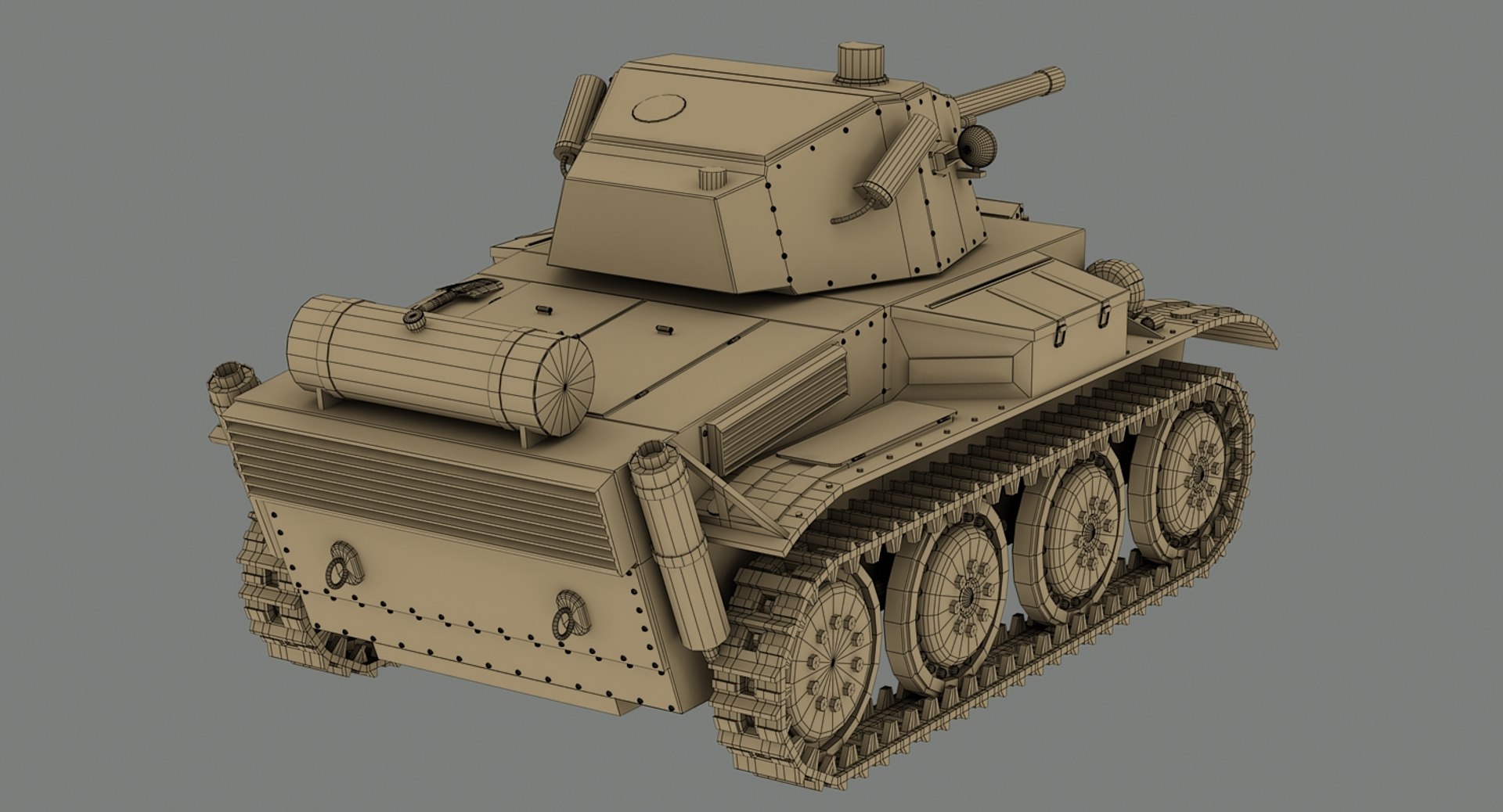 Ww2 17 Tetrarch Light Tank 3ds
