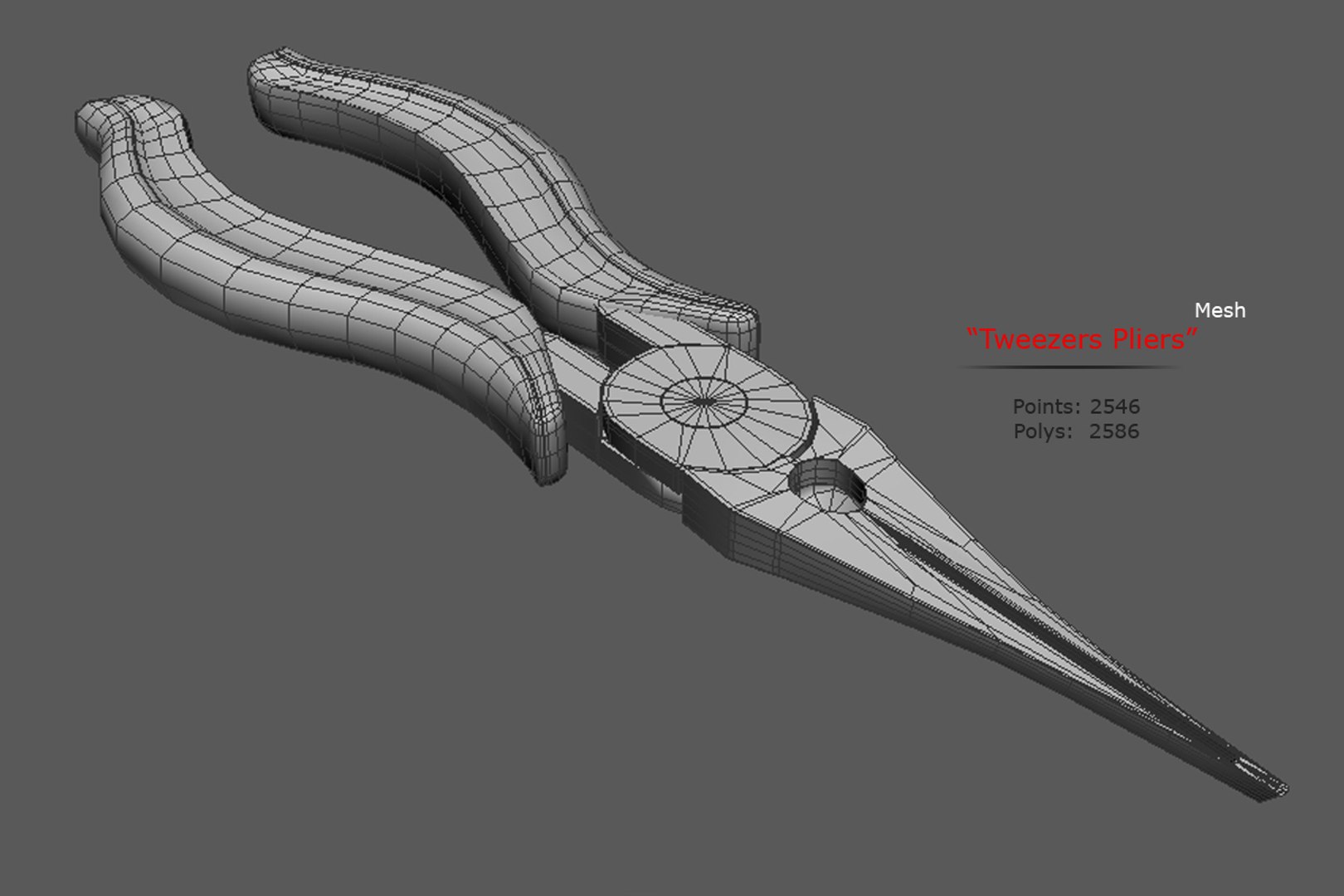 pliers set 3d model