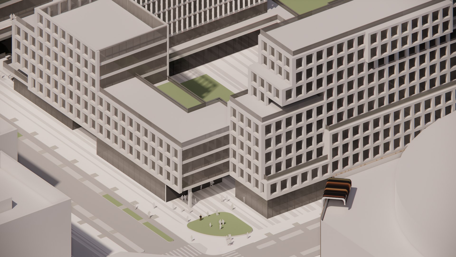 3D Modern City Block -A17 Model - TurboSquid 2380442