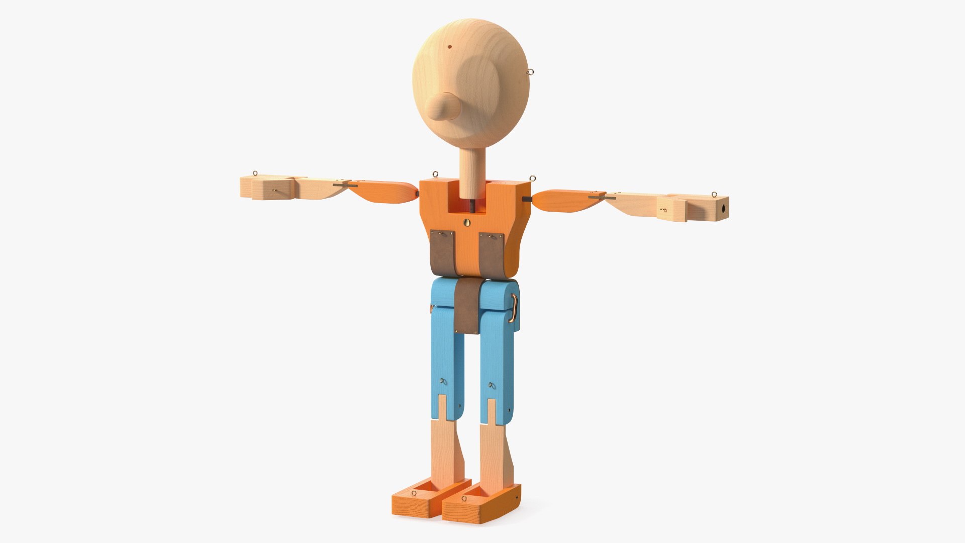 T-Pose Colored Wooden Character 3D 모델 - TurboSquid 2006840