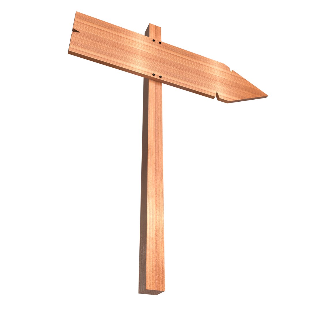 Wooden Sign 3D Model - TurboSquid 1813604