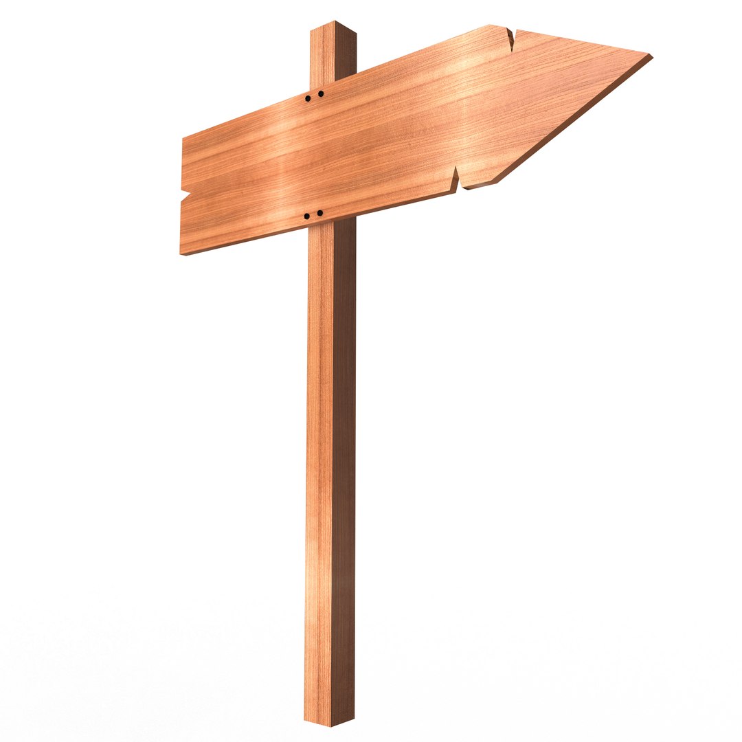 Wooden Sign 3D Model - TurboSquid 1813604