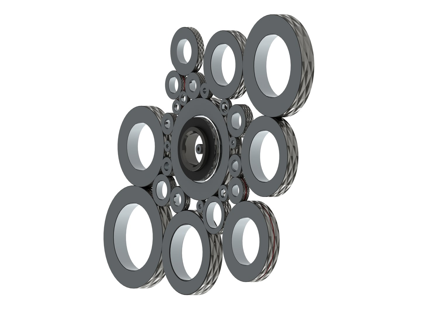 Cylindrical Ring Gages Set for Measuring Range 8 to 175 mm 3D model ...