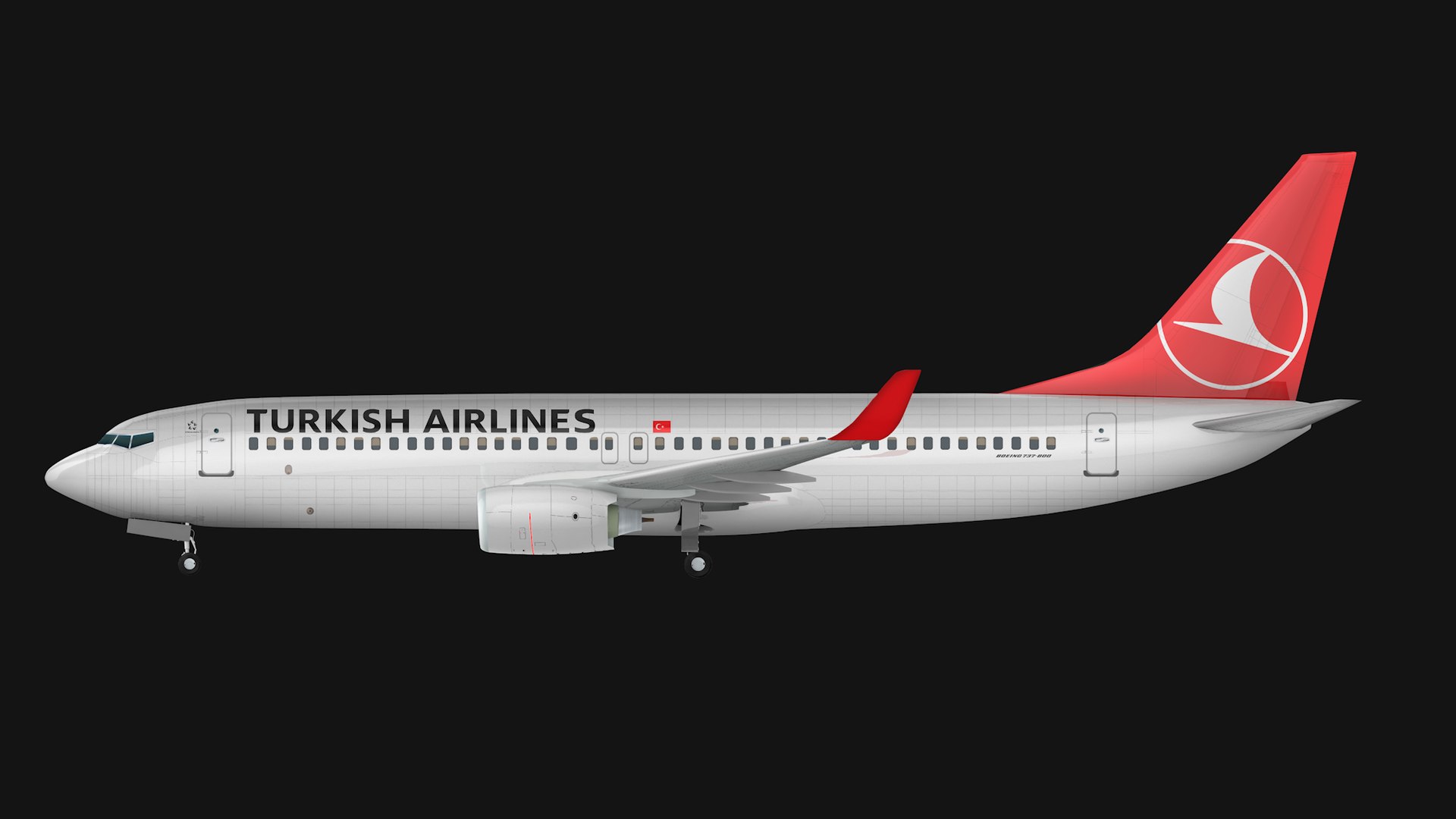 Boeing 737-800 Turkish Airlines 3D Model - TurboSquid 2021784