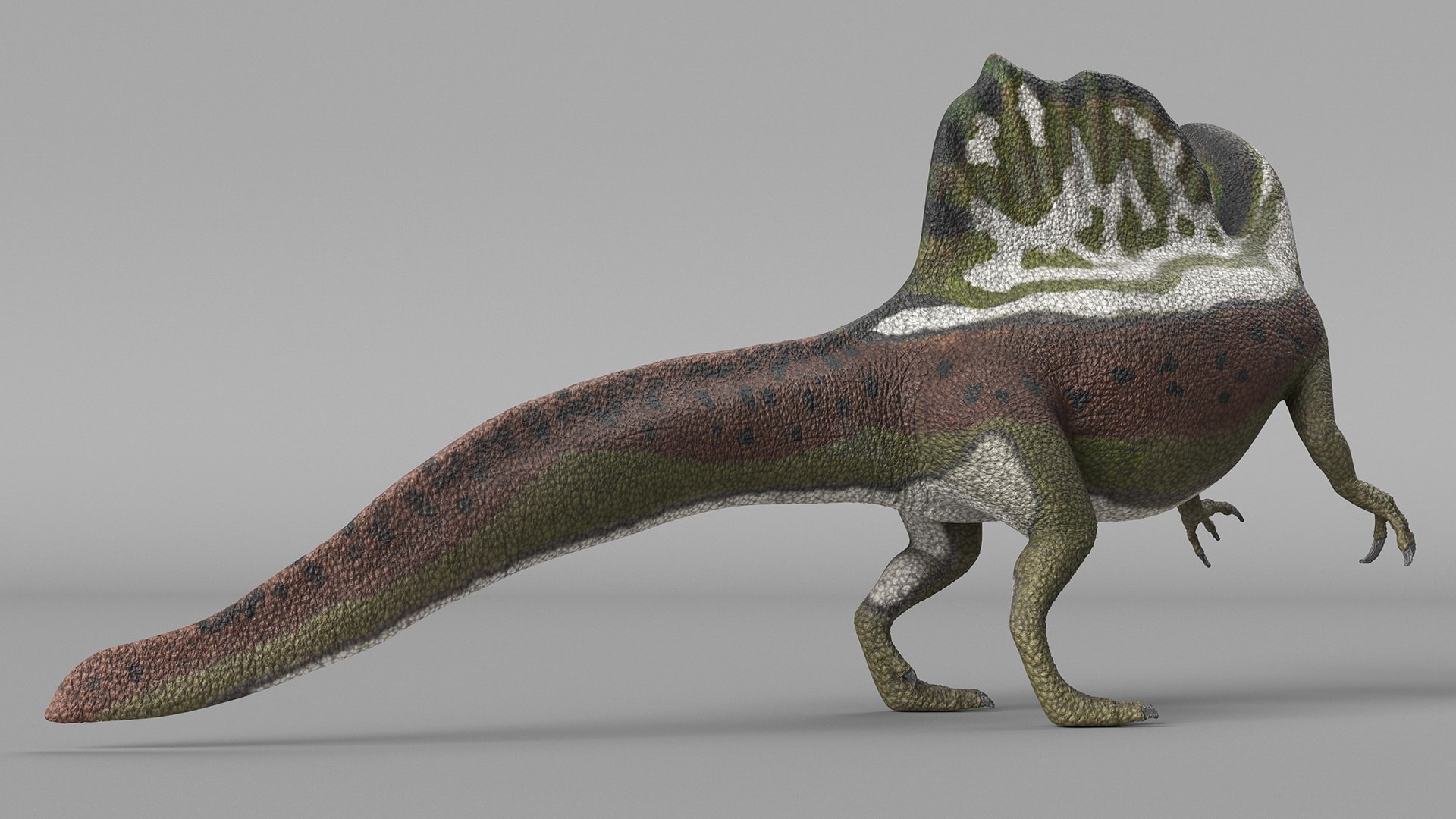 Jurassic Reptile Spinosaurus Green Roaring Pose 3D - TurboSquid 2270185