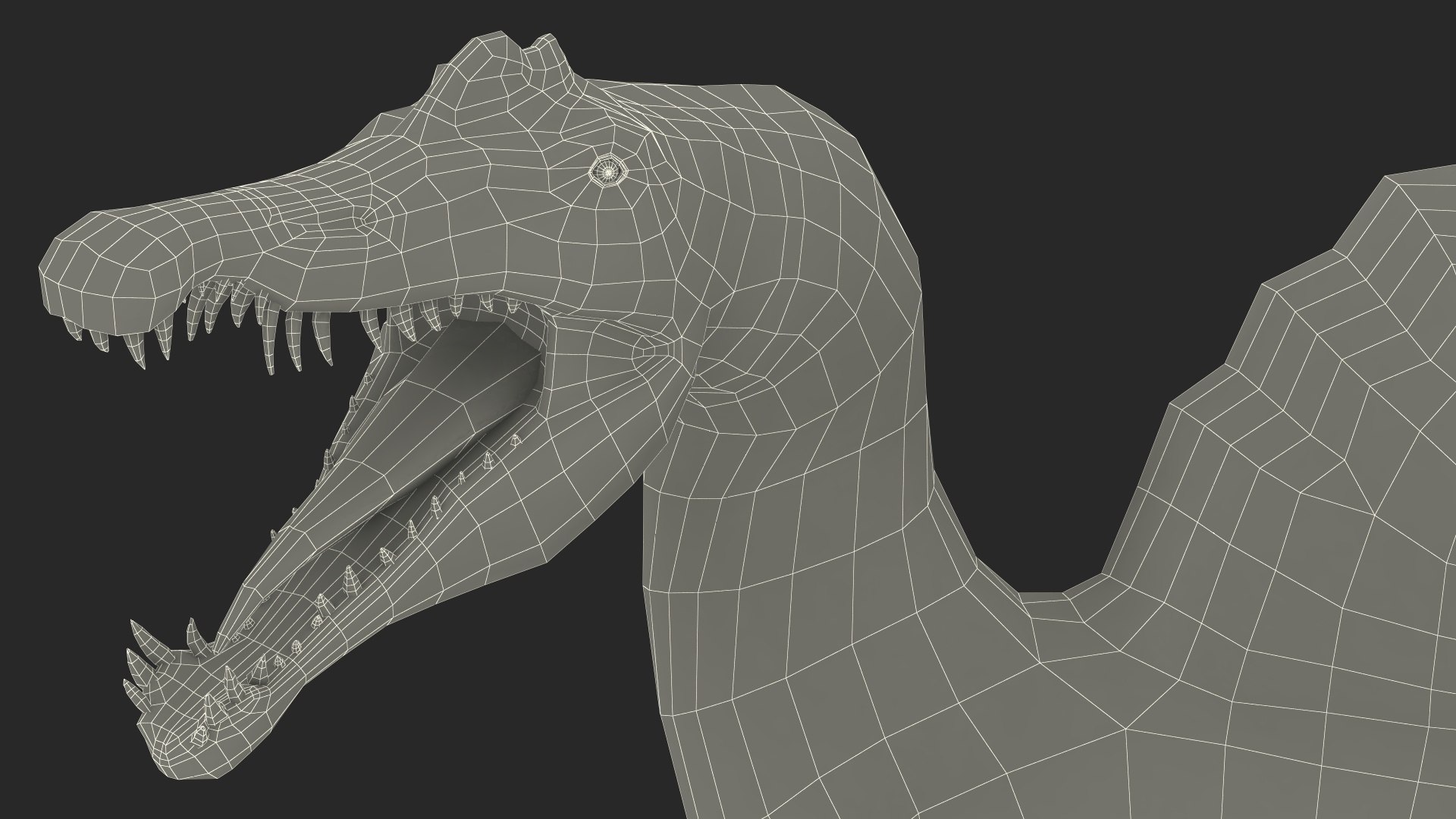 Jurassic Reptile Spinosaurus Green Roaring Pose 3D - TurboSquid 2270185