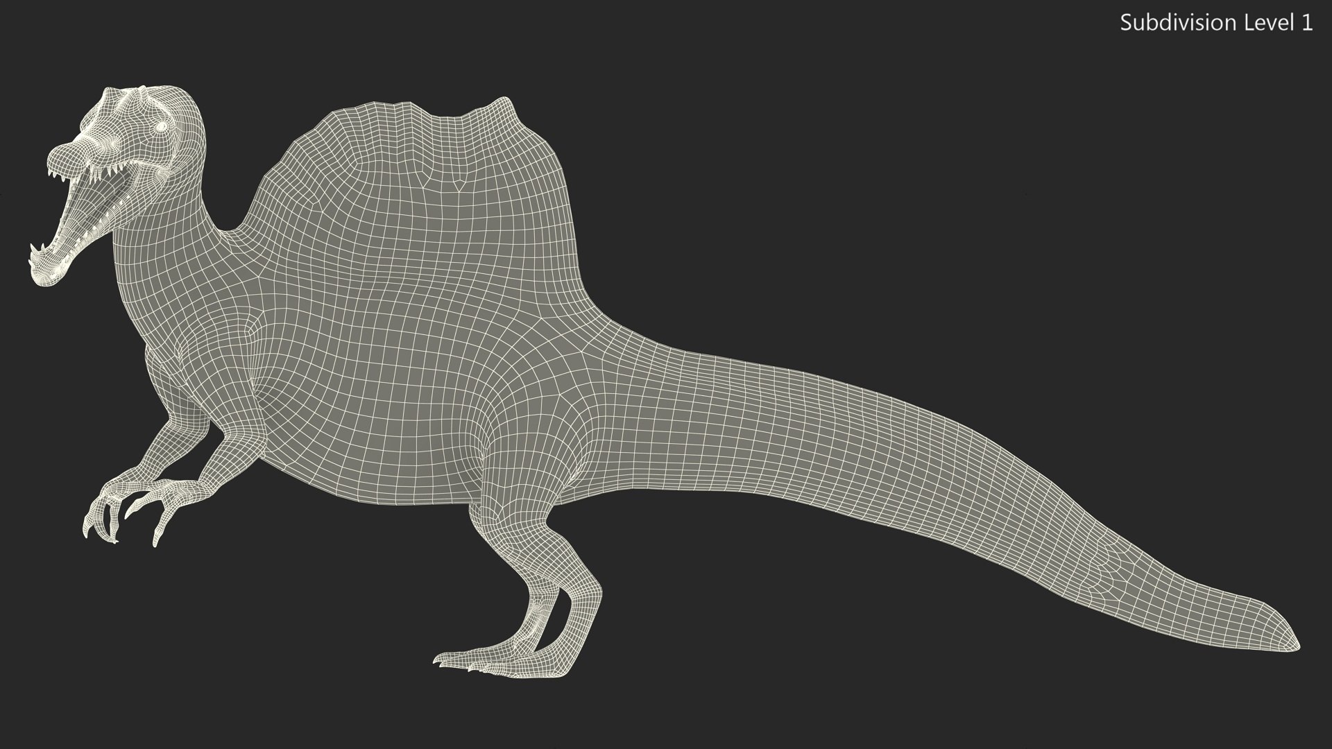 Jurassic Reptile Spinosaurus Green Roaring Pose 3D - TurboSquid 2270185