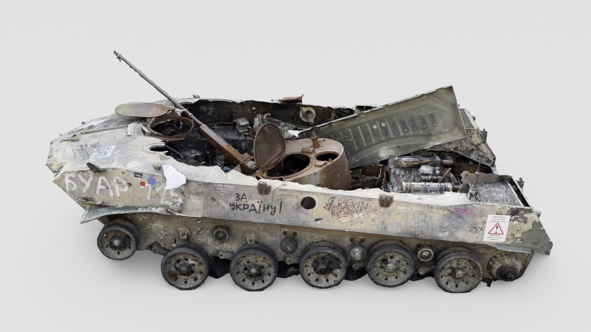 Destroyed BMD-2 Soviet Airborne Infantry Fighting Vehicle 3D Model ...