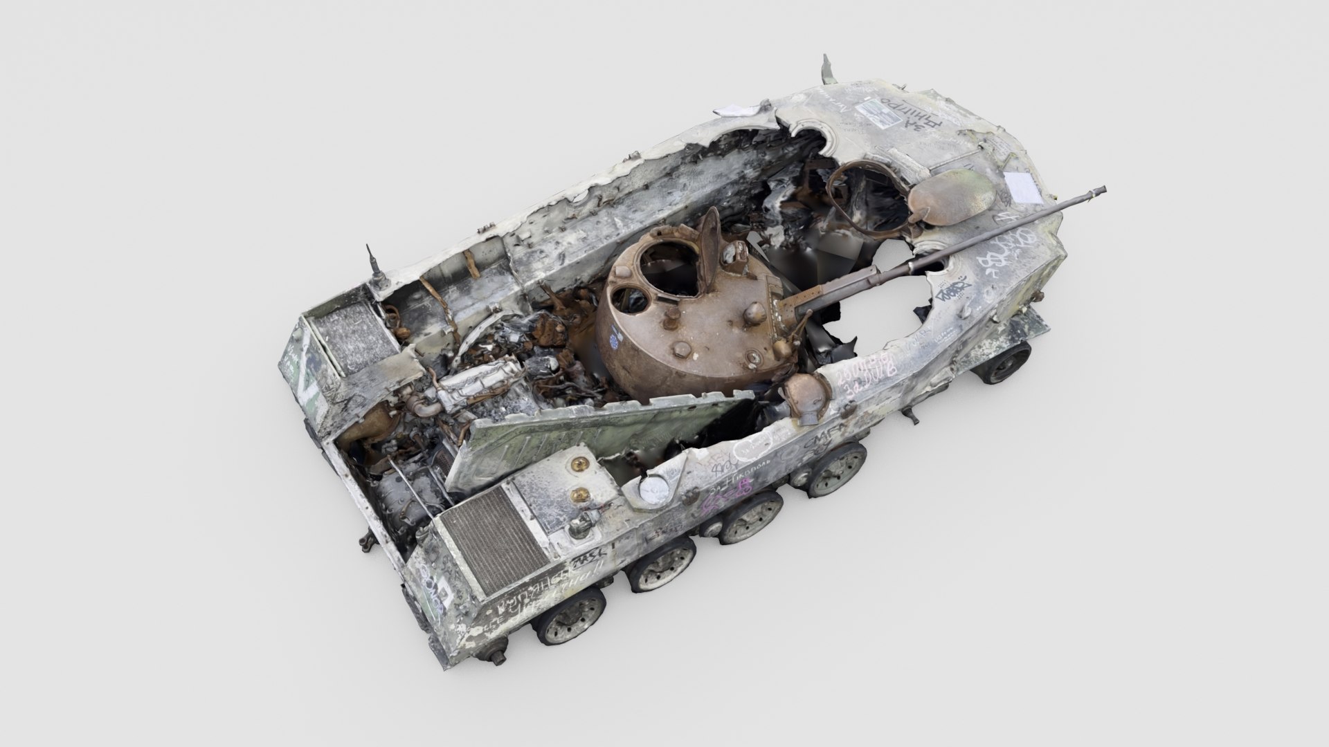 Destroyed BMD-2 Soviet Airborne Infantry Fighting Vehicle 3D Model ...