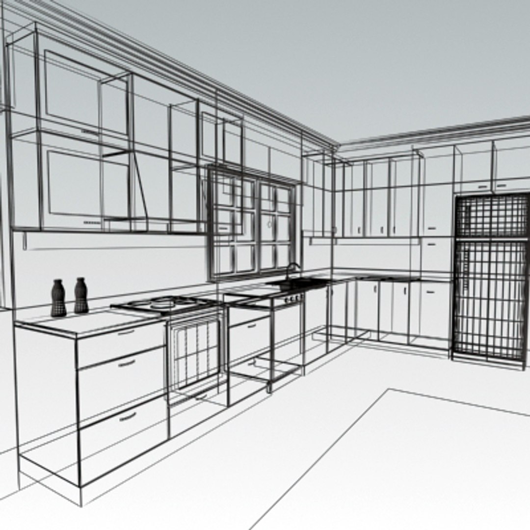 3d model kitchen