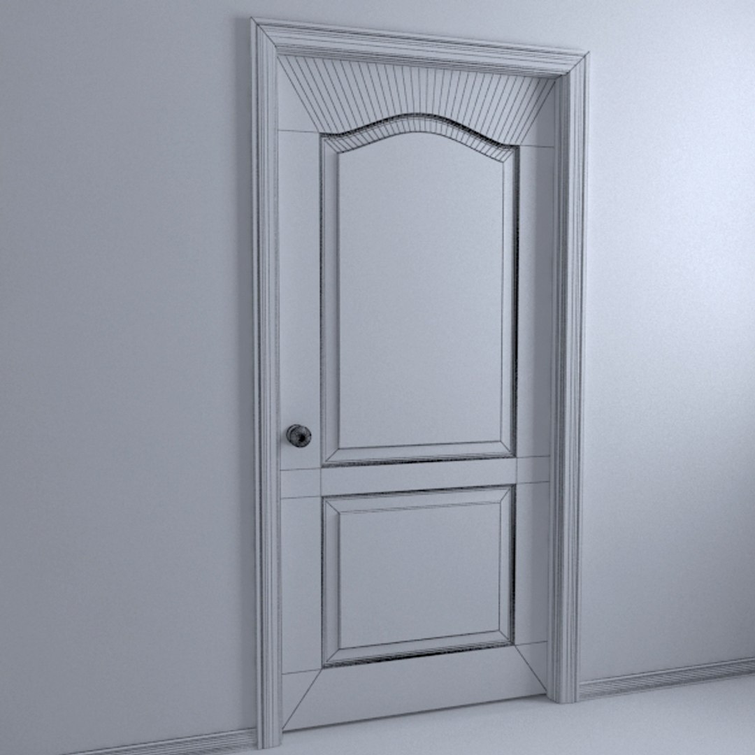 Interior Door - 2-panel 3d 3ds