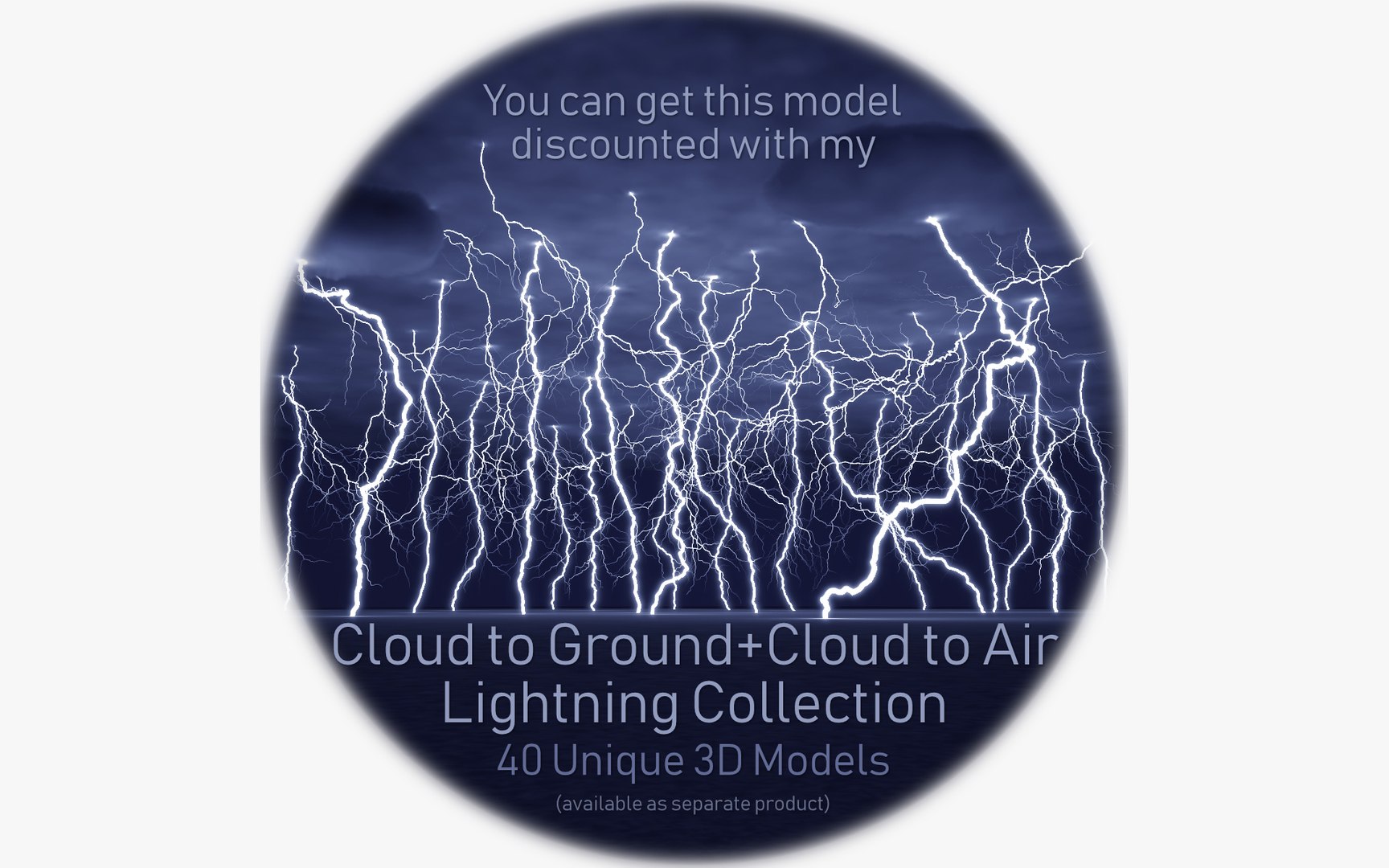 3D Realistic Cloud To Ground Lightning - CG-02 Model - TurboSquid 2176381