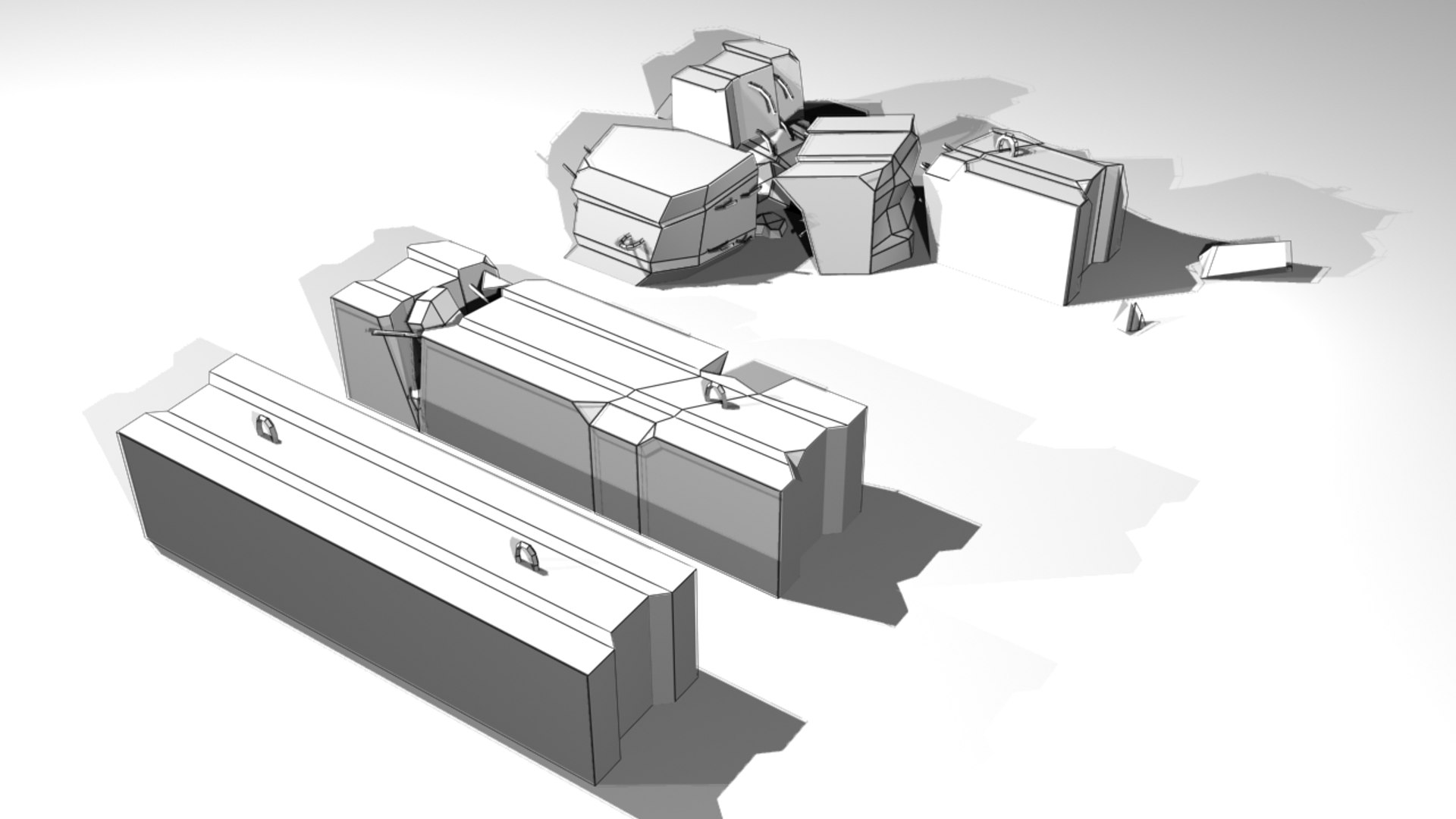 Concrete Block 3d Model