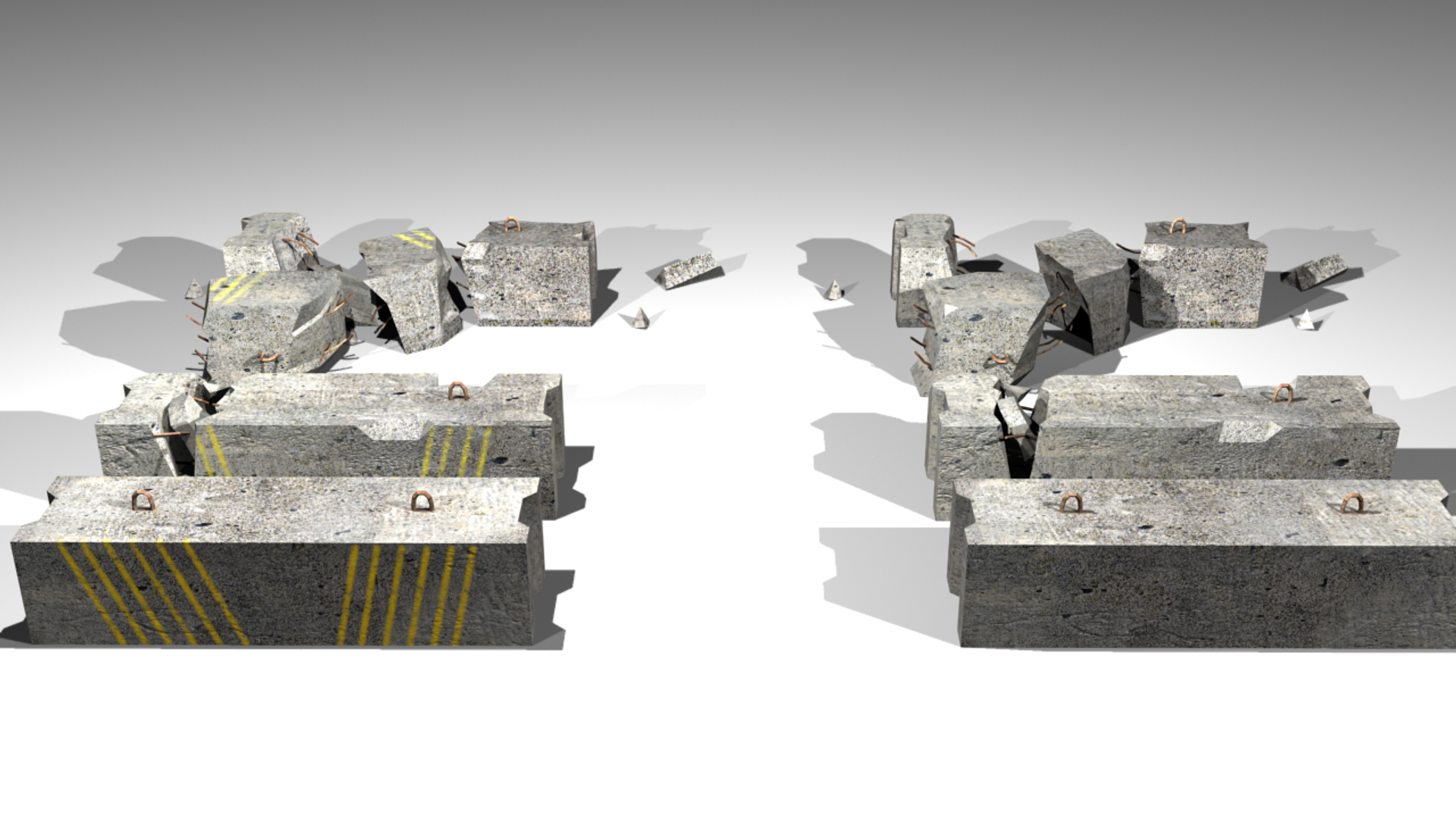 Concrete Block 3d Model